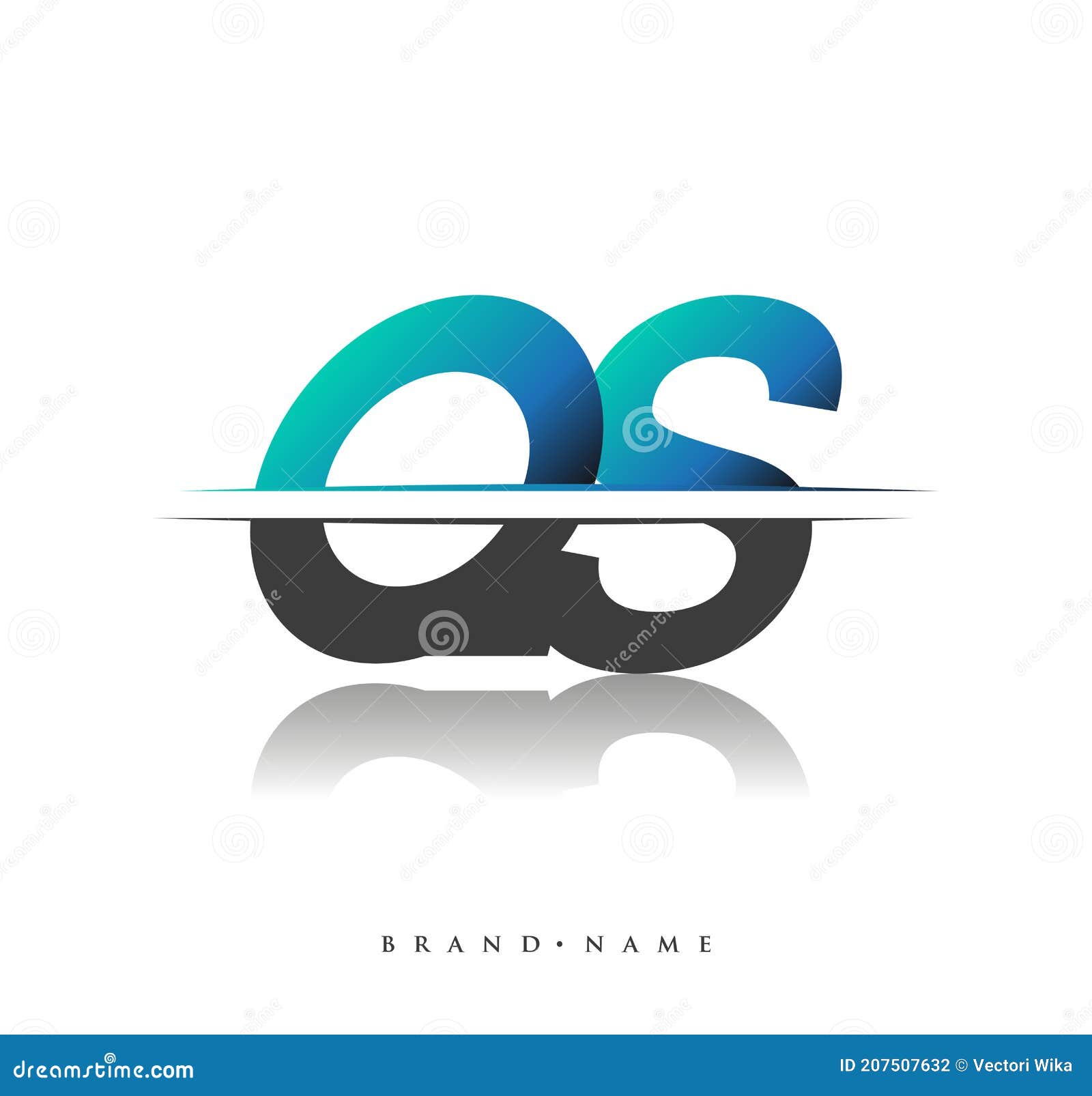 QS Initial Logo Company Name Colored Black and Blue, Simple and Modern ...