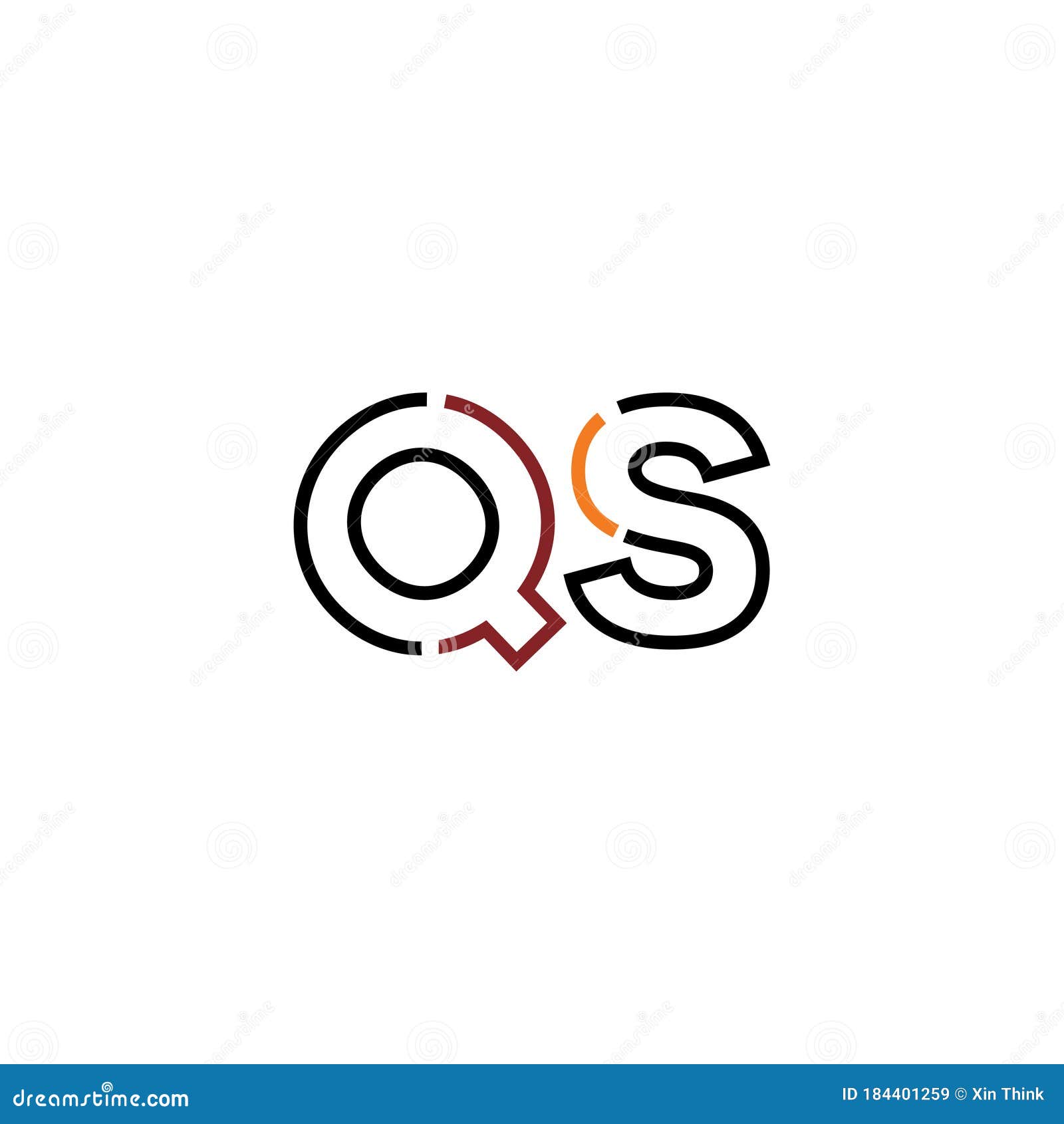 QS Letter Logo Icon Design Template Elements Stock Vector ...