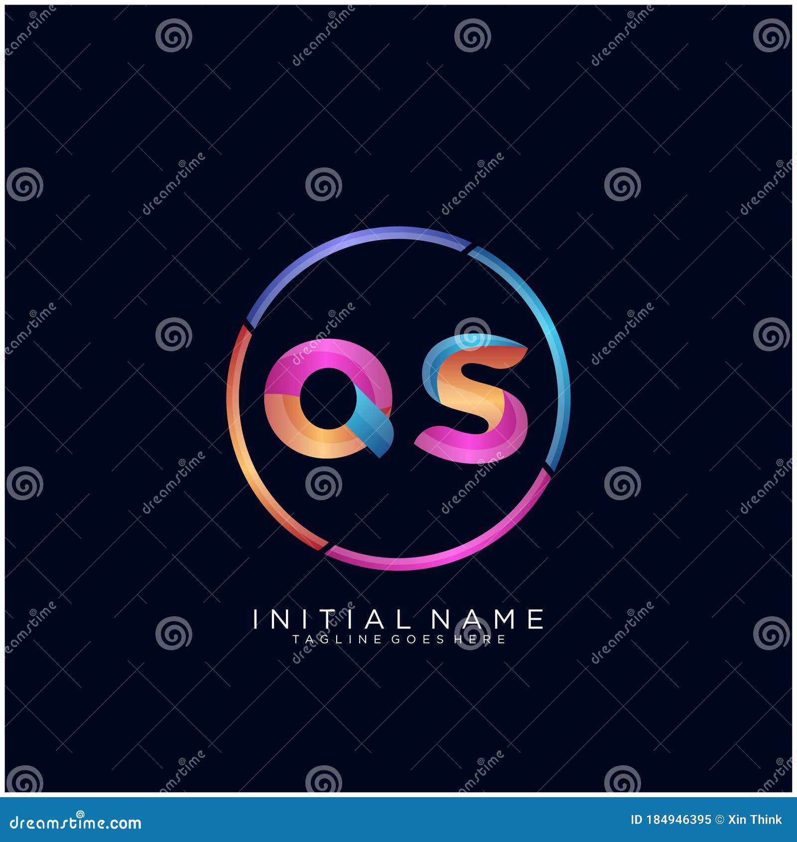 QS Letter Logo Icon Design Template Elements Stock Vector ...