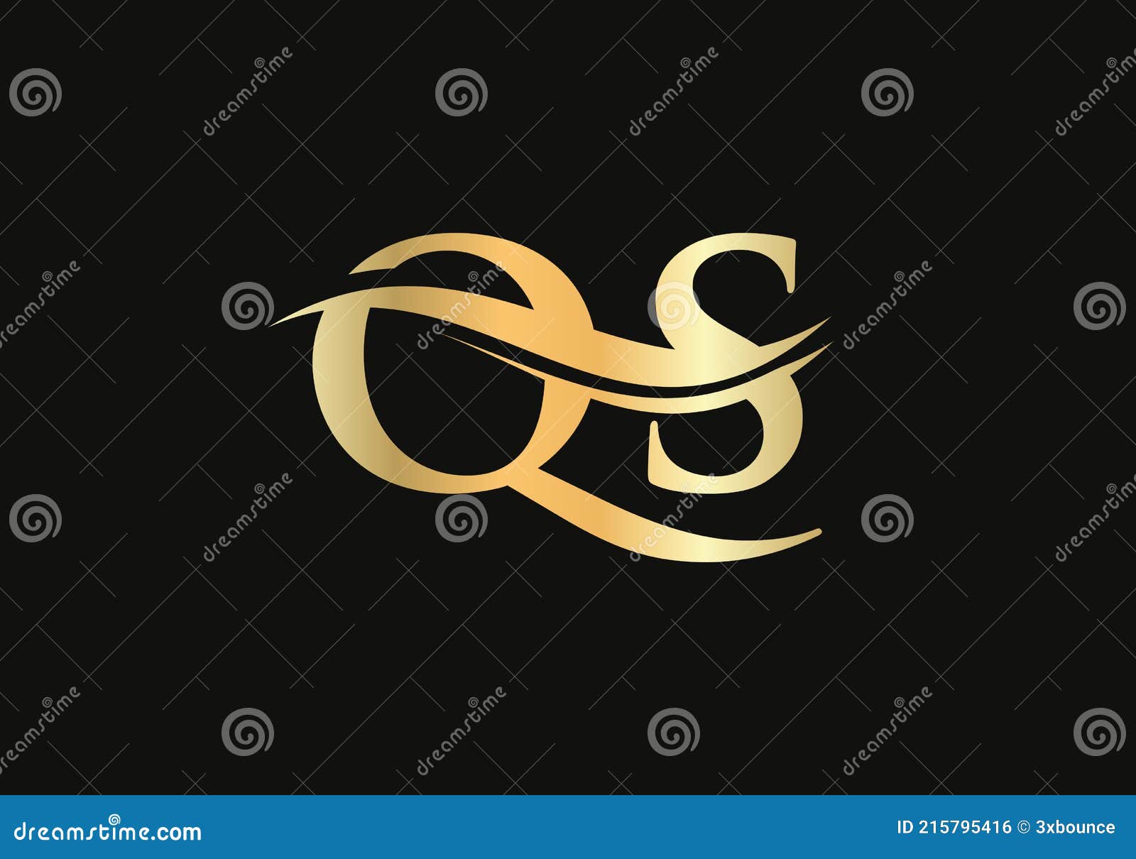 QS Linked Logo for Business and Company Identity. Creative Letter QS ...