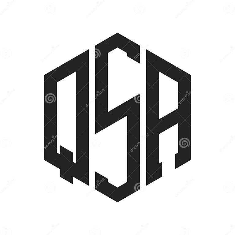 QSA Logo Design. Initial Letter QSA Monogram Logo Using Hexagon Shape ...