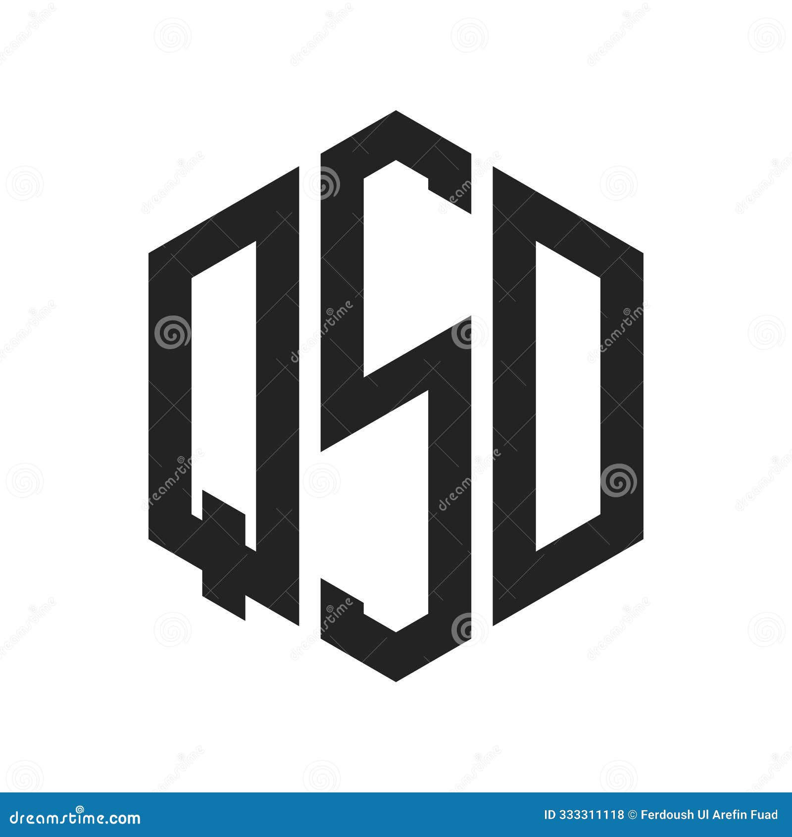 QSD Logo Design. Initial Letter QSD Monogram Logo Using Hexagon Shape ...