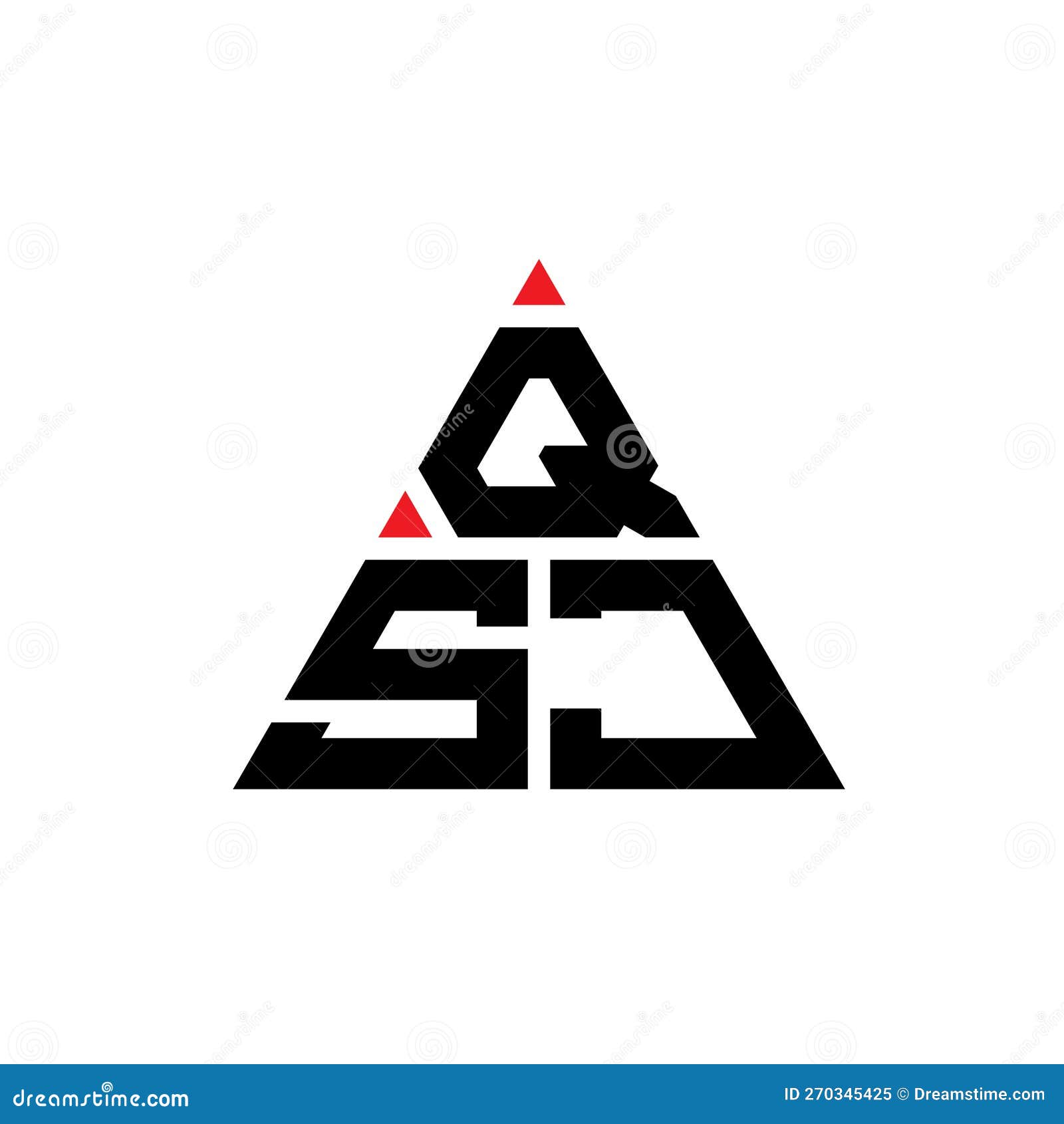 QSJ Triangle Letter Logo Design with Triangle Shape. QSJ Triangle Logo ...