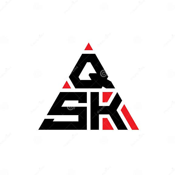 QSK Triangle Letter Logo Design with Triangle Shape. QSK Triangle Logo ...
