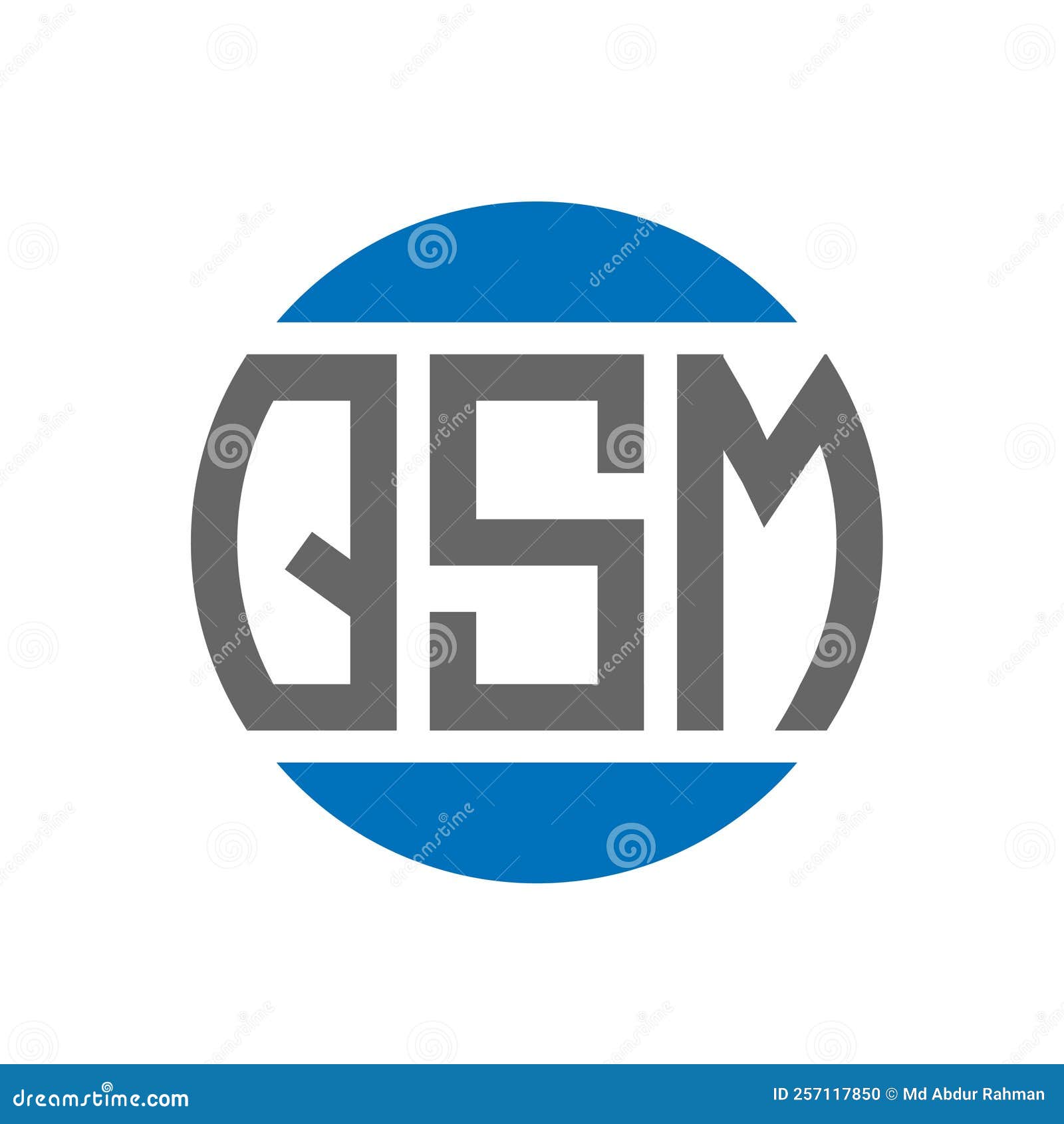 QSM Letter Logo Design on White Background. QSM Creative Initials ...