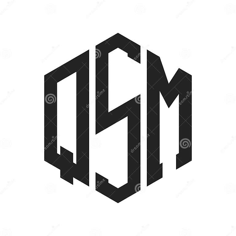QSM Logo Design. Initial Letter QSM Monogram Logo Using Hexagon Shape ...