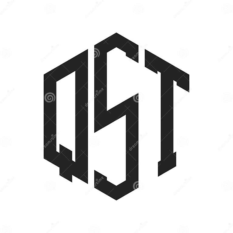 QST Logo Design. Initial Letter QST Monogram Logo Using Hexagon Shape ...