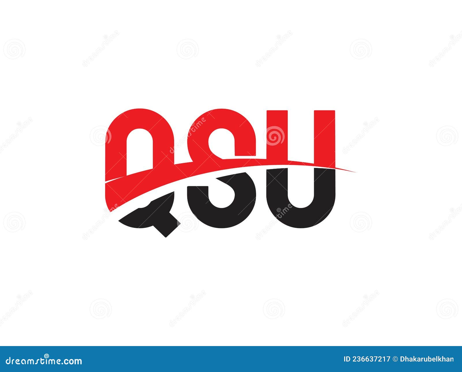 QSU Letter Initial Logo Design Vector Illustration Stock Vector ...