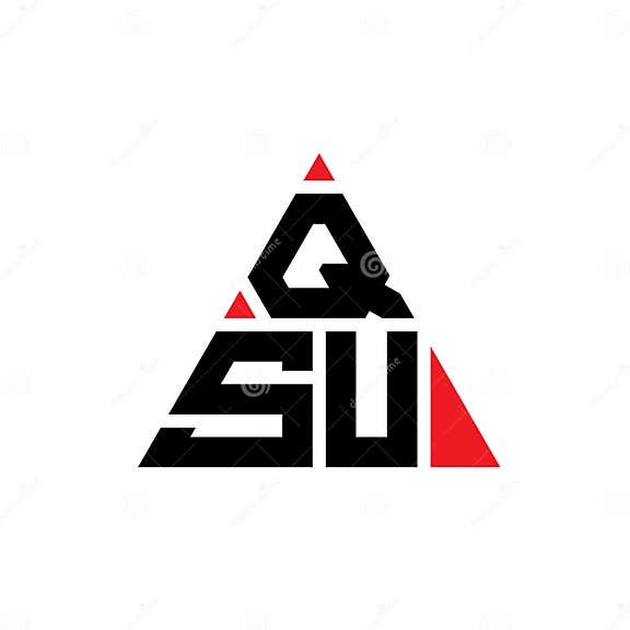 QSU Triangle Letter Logo Design with Triangle Shape. QSU Triangle Logo ...