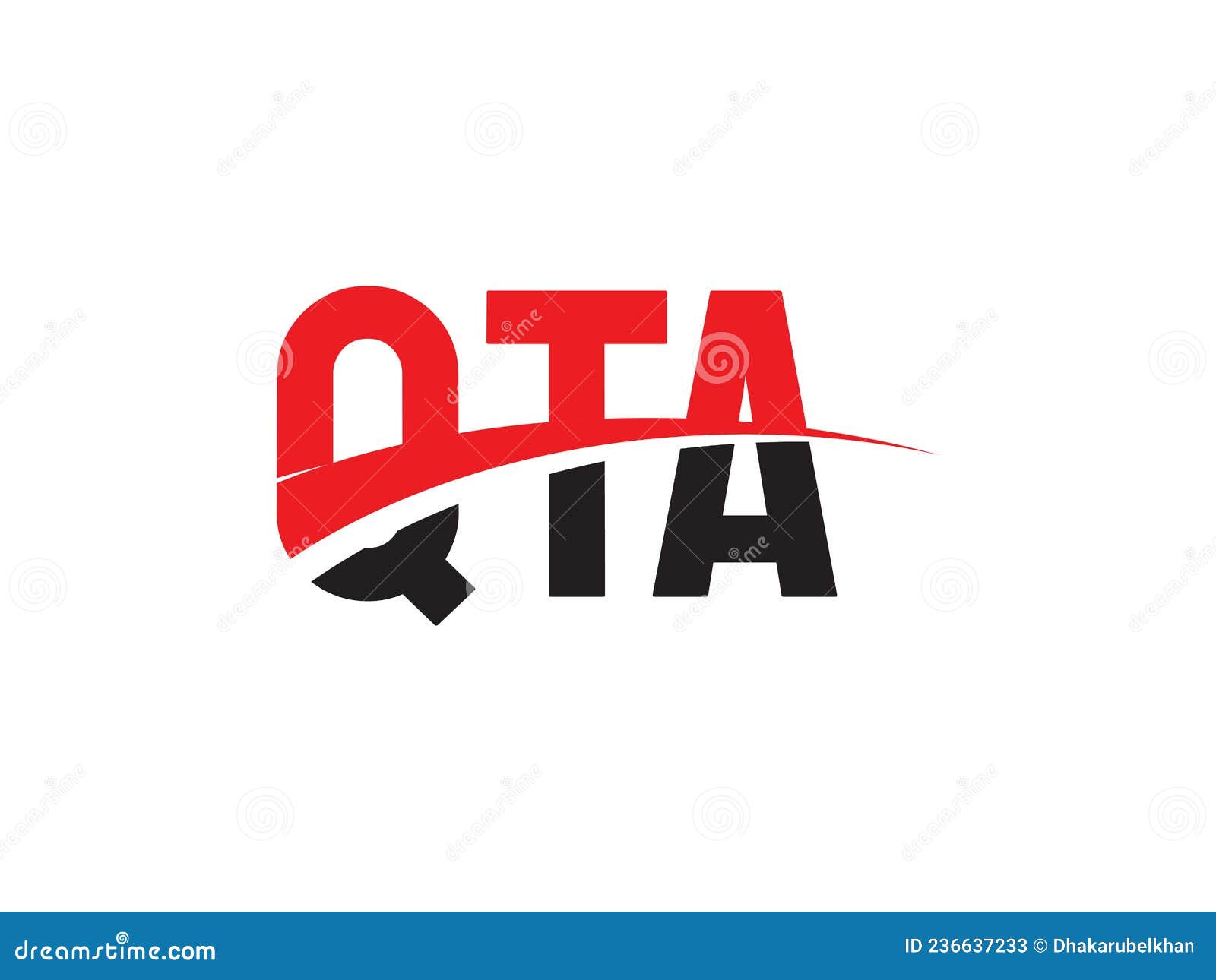 QTA Letter Initial Logo Design Vector Illustration Stock Vector ...