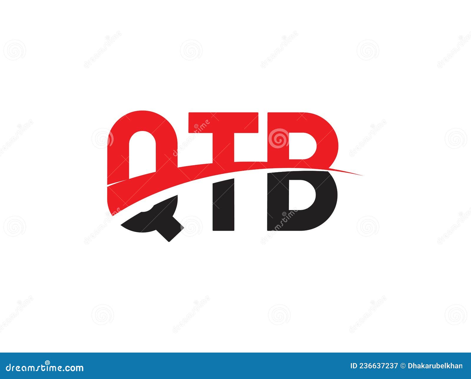 QTB Letter Initial Logo Design Vector Illustration Stock Vector ...