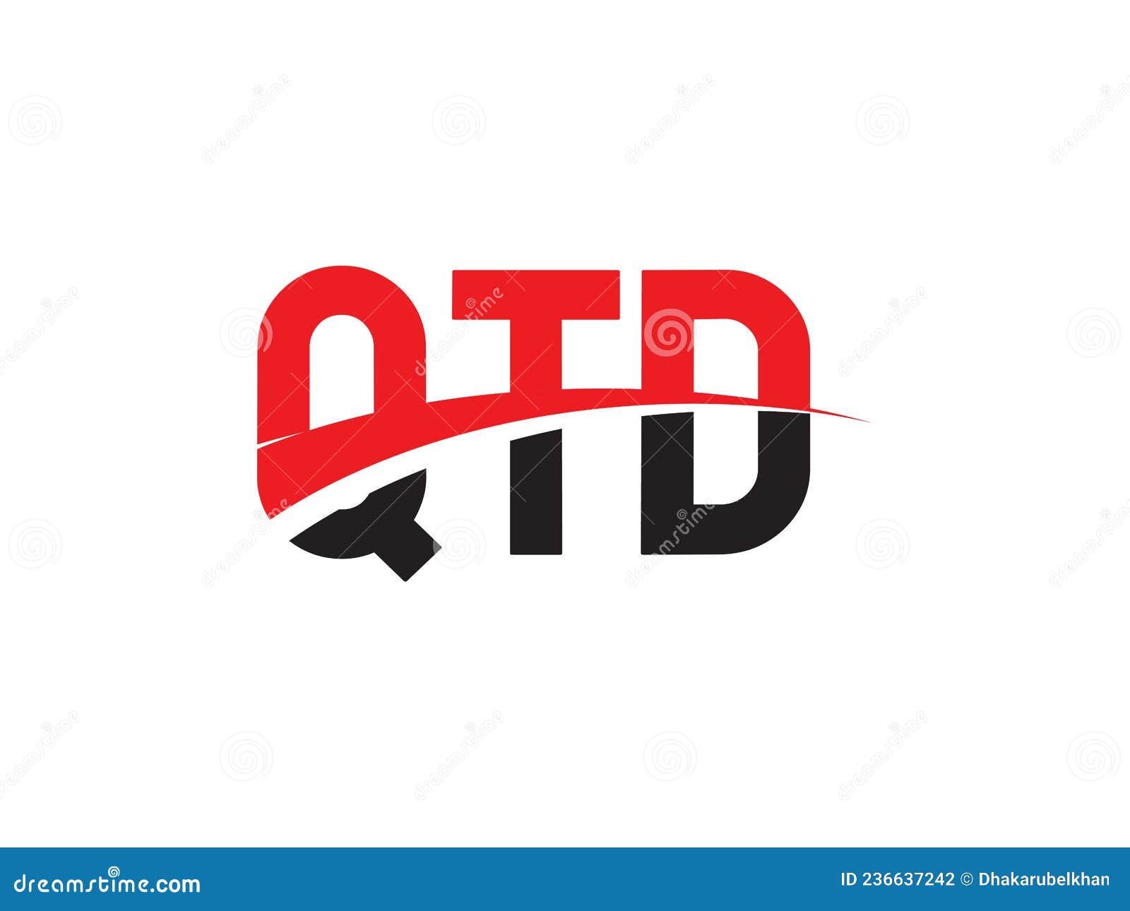QTD Letter Initial Logo Design Vector Illustration Stock Vector ...