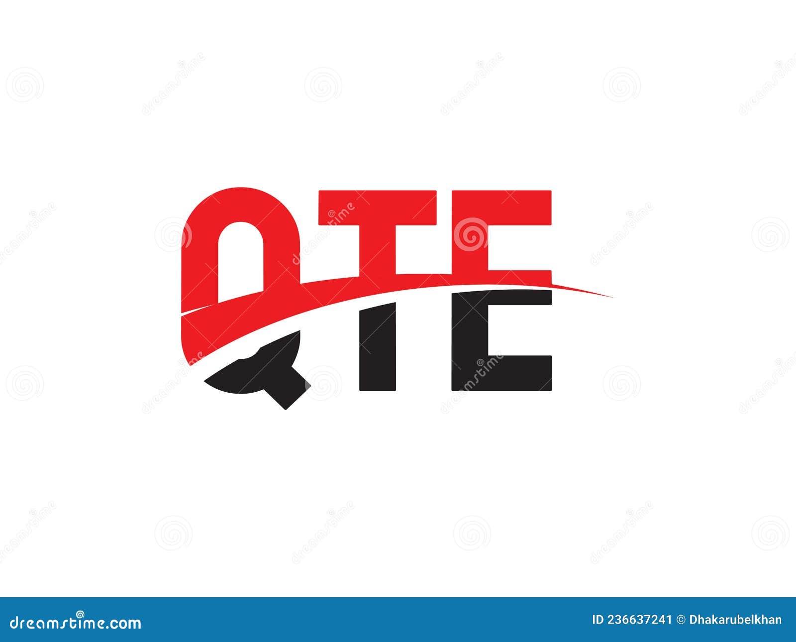 QTE Letter Initial Logo Design Vector Illustration Stock Vector ...