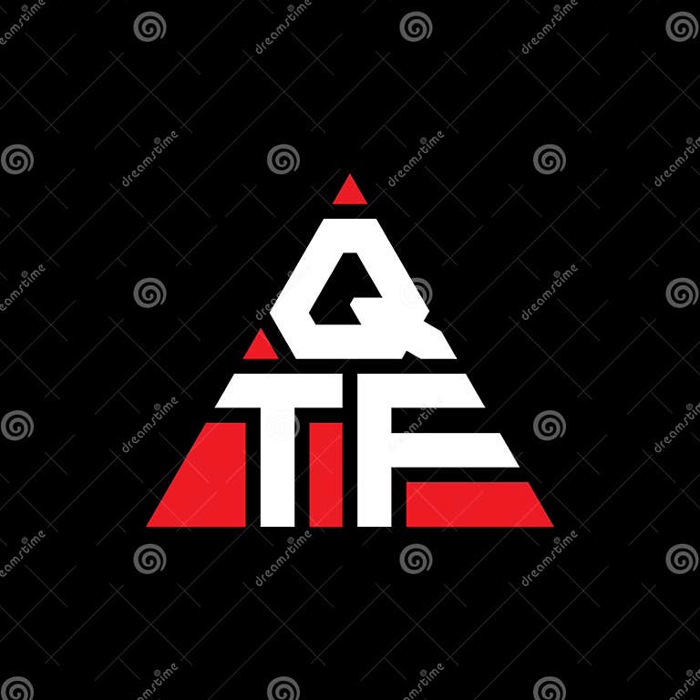 QTF Triangle Letter Logo Design with Triangle Shape. QTF Triangle Logo ...