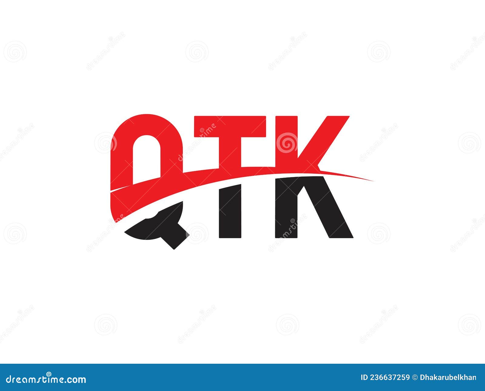 QTK Letter Initial Logo Design Vector Illustration Stock Vector ...