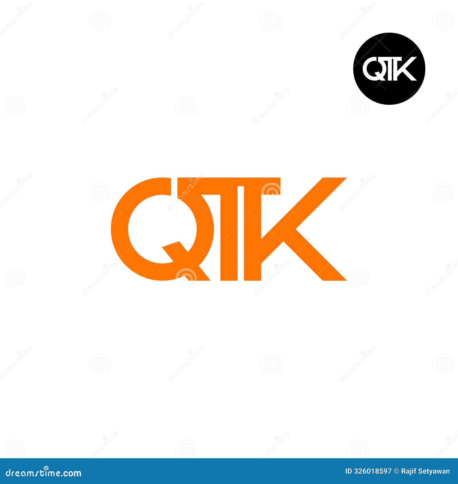 QTK Logo Letter Monogram Design Stock Vector - Illustration of ...