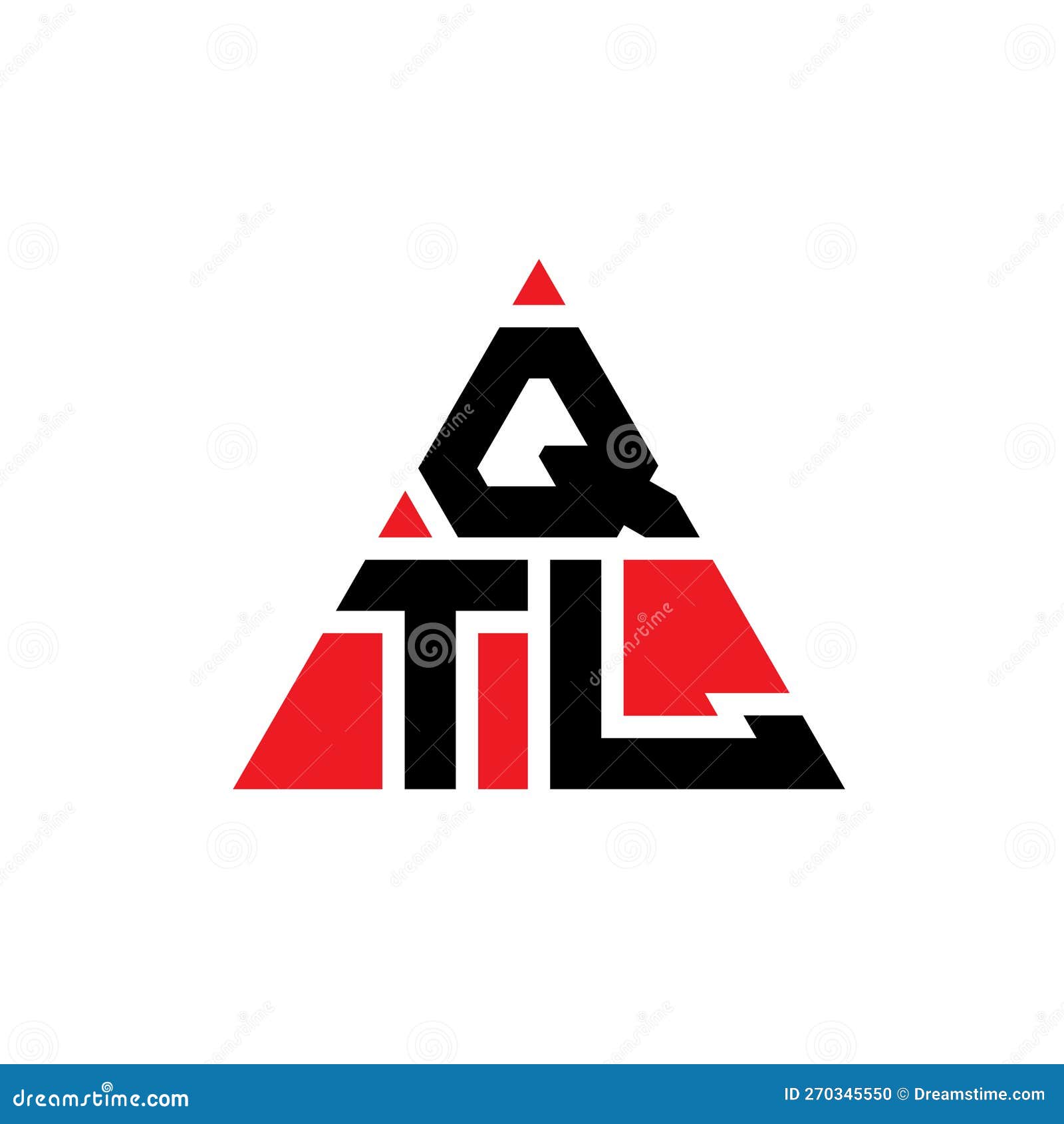 QTL Triangle Letter Logo Design with Triangle Shape. QTL Triangle Logo ...