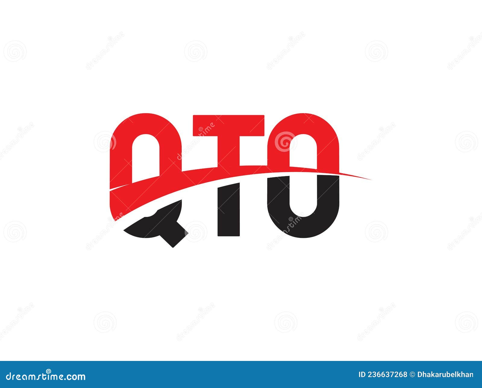 QTO Letter Initial Logo Design Vector Illustration Stock Vector ...