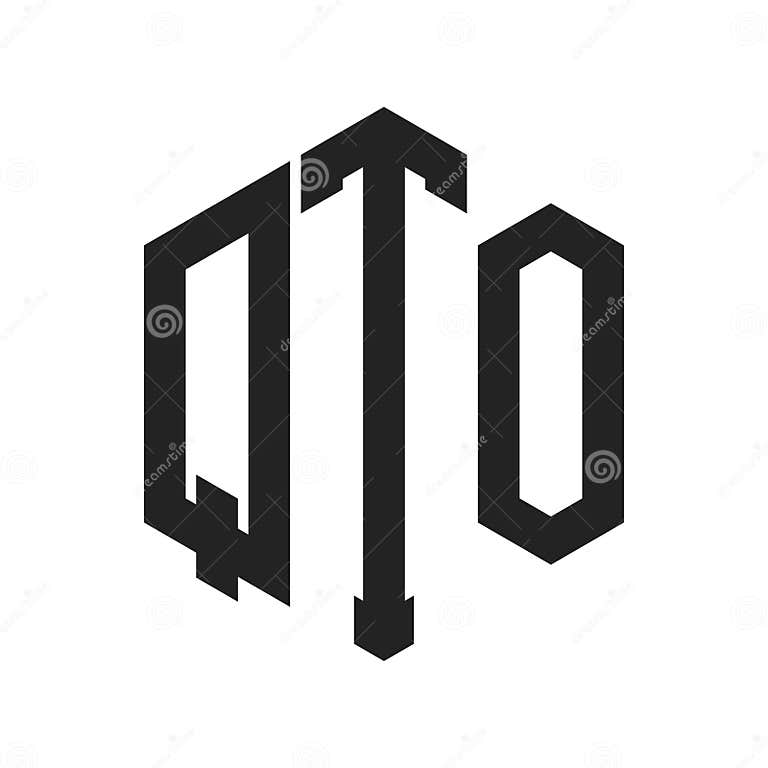 QTO Logo Design. Initial Letter QTO Monogram Logo Using Hexagon Shape ...