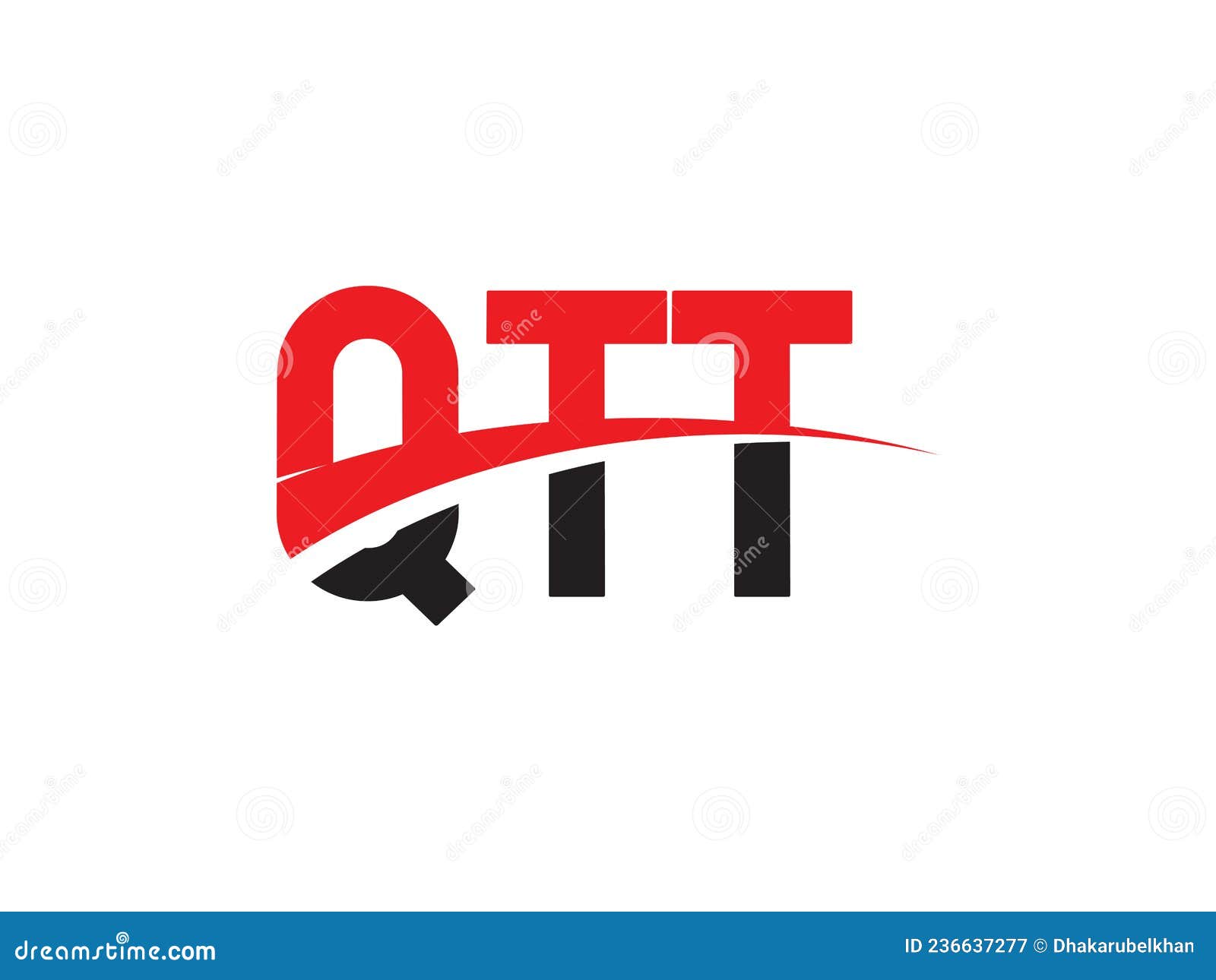 QTT Letter Initial Logo Design Vector Illustration Stock Vector ...