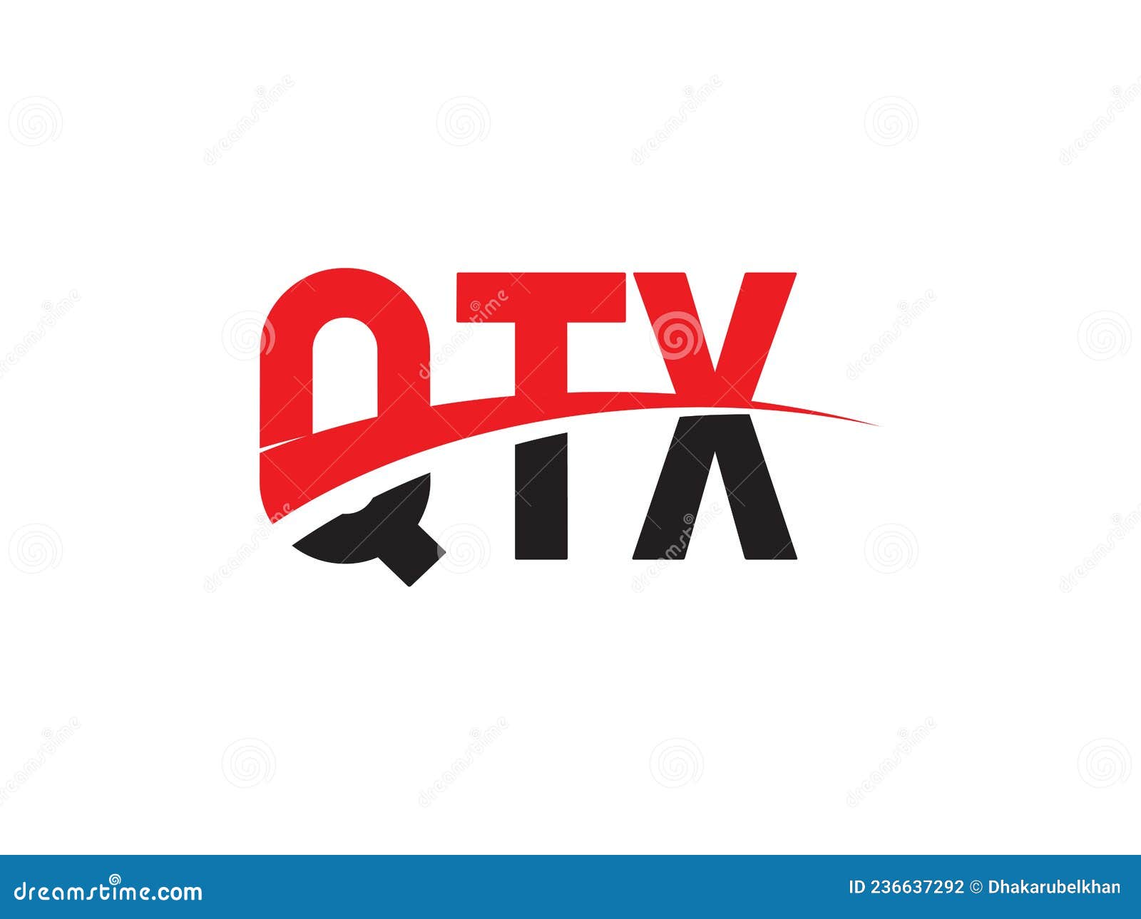 QTX Letter Initial Logo Design Vector Illustration Stock Vector ...