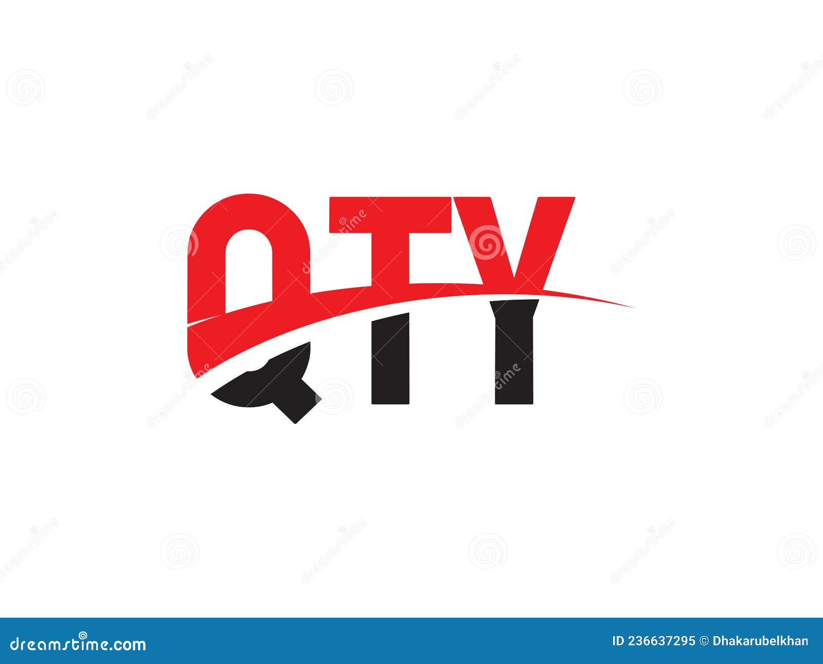 QTY Letter Initial Logo Design Vector Illustration Stock Vector ...