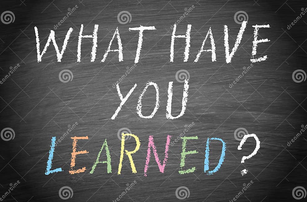 Qu'avez-vous appris ? illustration stock. Illustration du multicolore ...