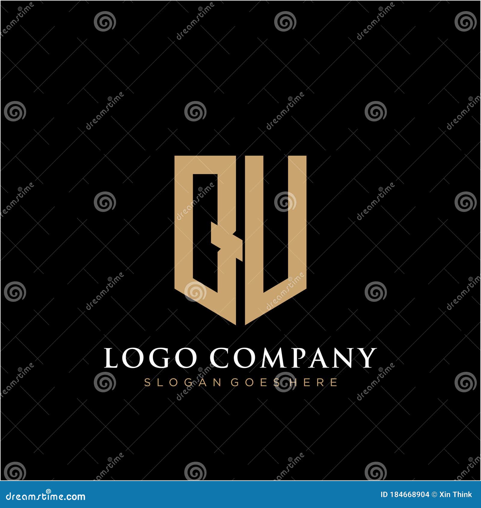 QU Letter Logo Icon Design Template Elements Stock Vector ...