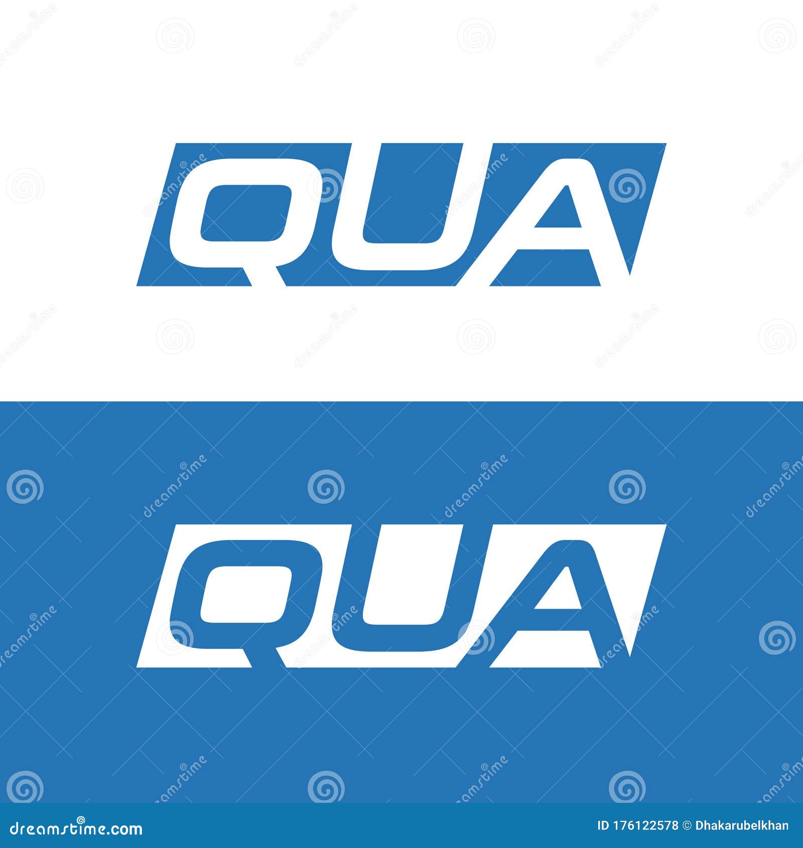 QUA Letter Logo Design Vector Stock Vector - Illustration of shape ...