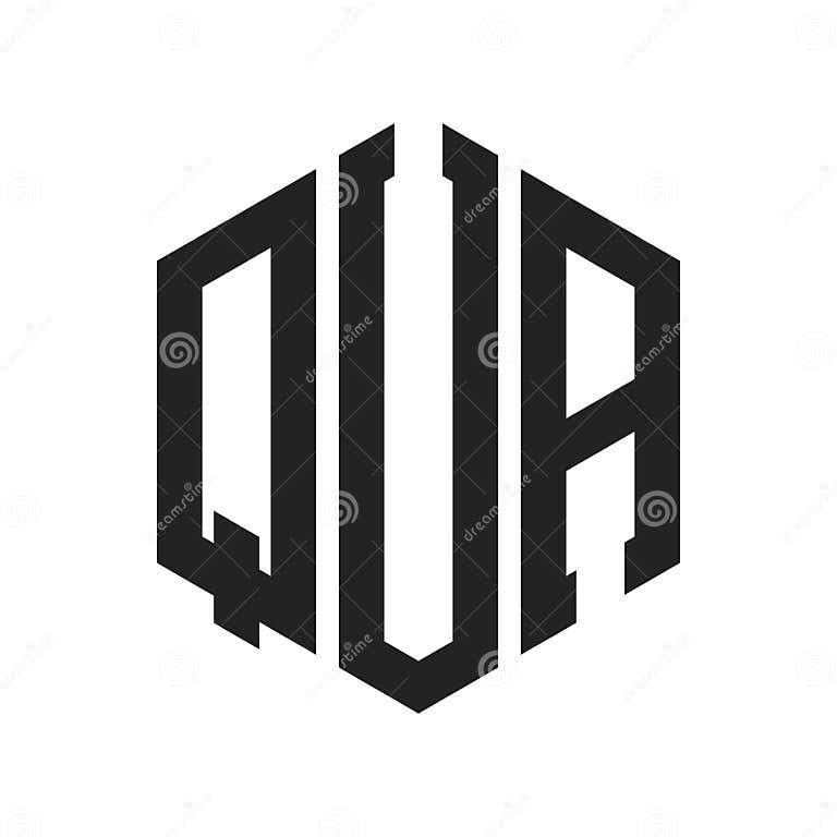 QUA Logo Design. Initial Letter QUA Monogram Logo Using Hexagon Shape ...