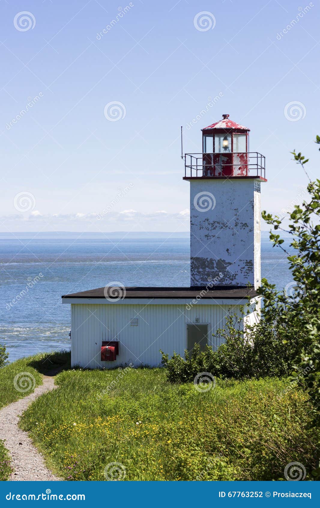 Quaco Head Lighthouse in New Brunswick in Canada Stock Photo - Image of ...