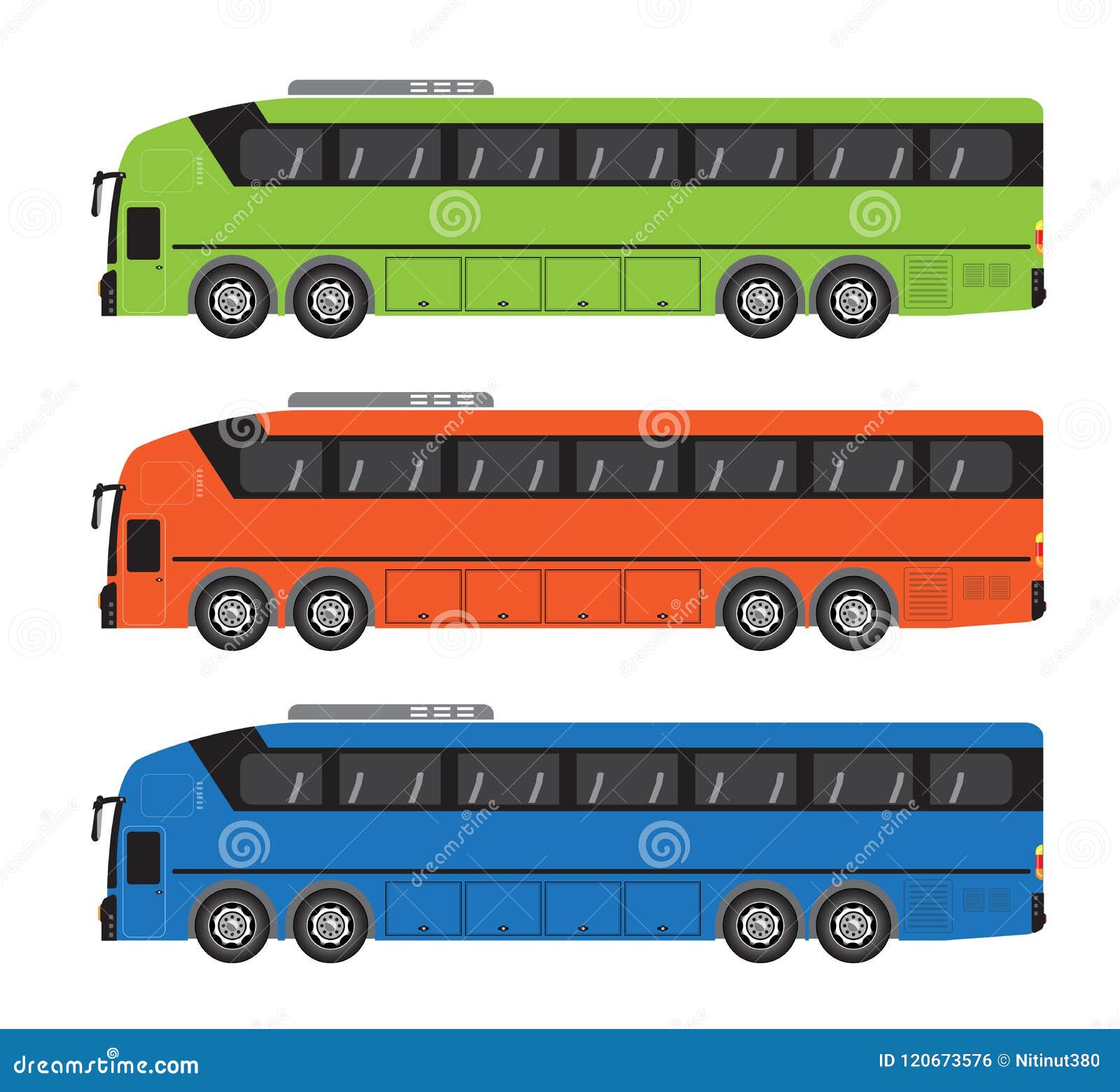 10 Wheel Bus Vector and Illustration Stock Illustration - Illustration ...