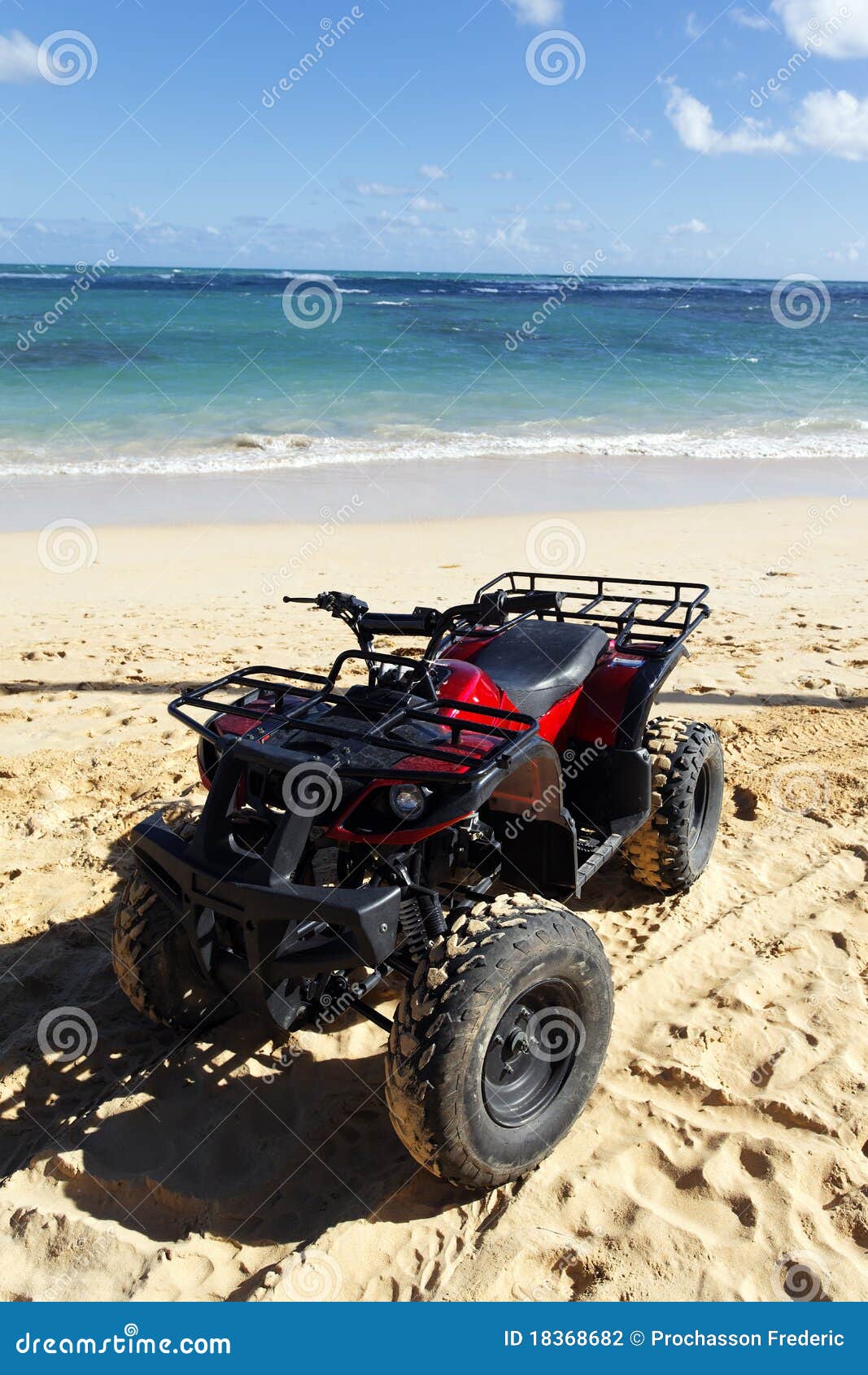 Quad on a beach stock photo. Image of heaven, vague, travel - 18368682