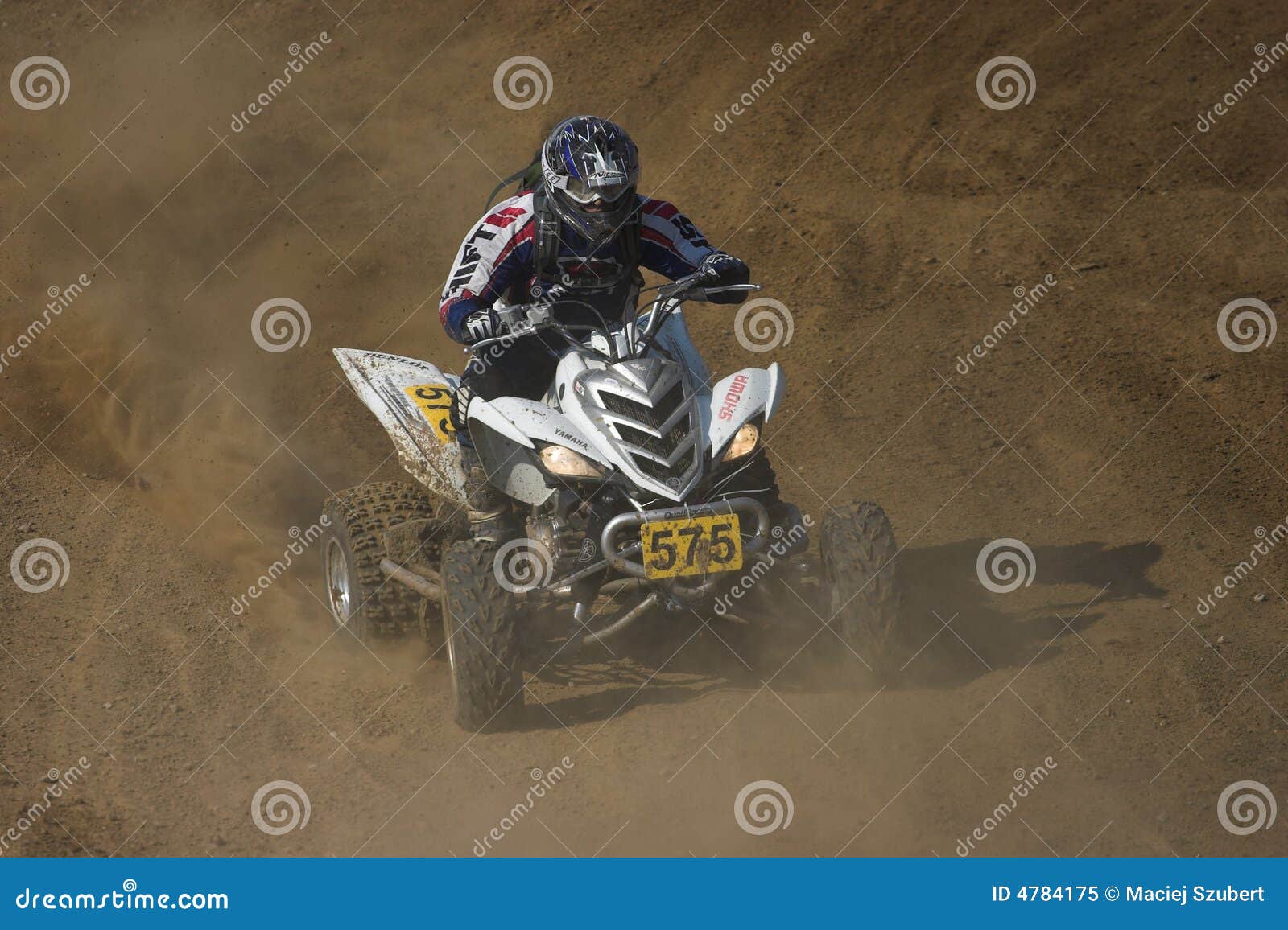 Participant On Quad Bike Passes A Deep Water Pit. Editorial Photo ...