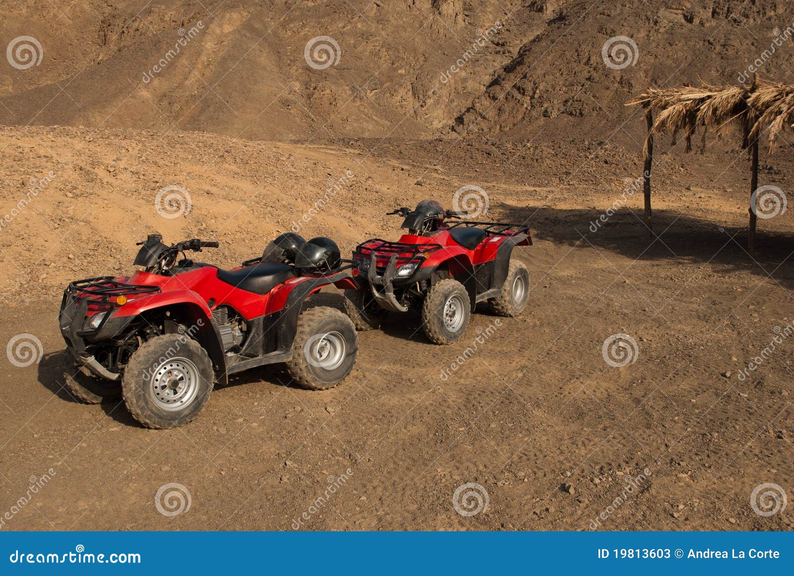 Quad bike on desert, Egypt stock image. Image of transport - 19813603