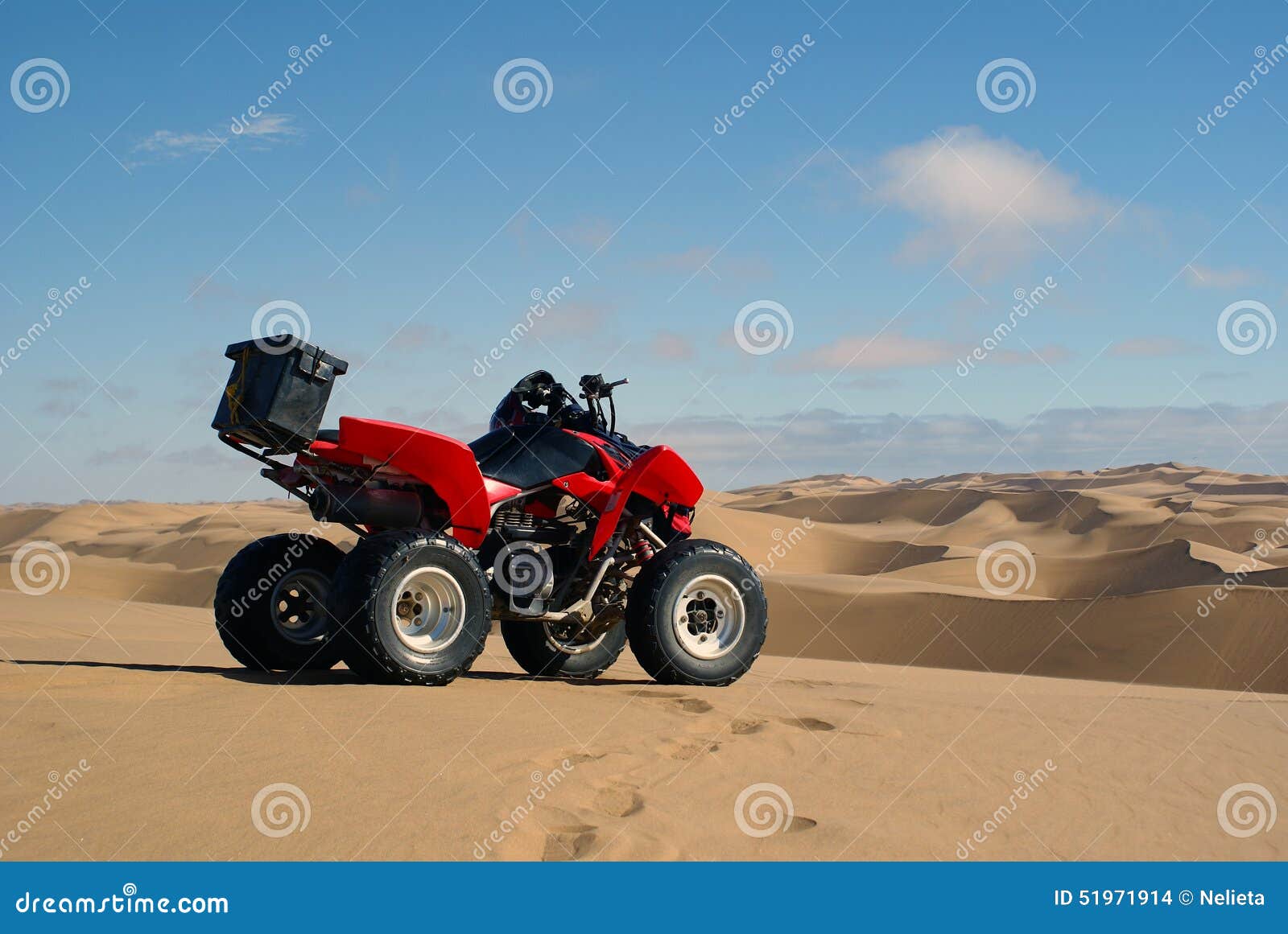 Quad bike in Namib Desert stock photo. Image of vacation - 51971914
