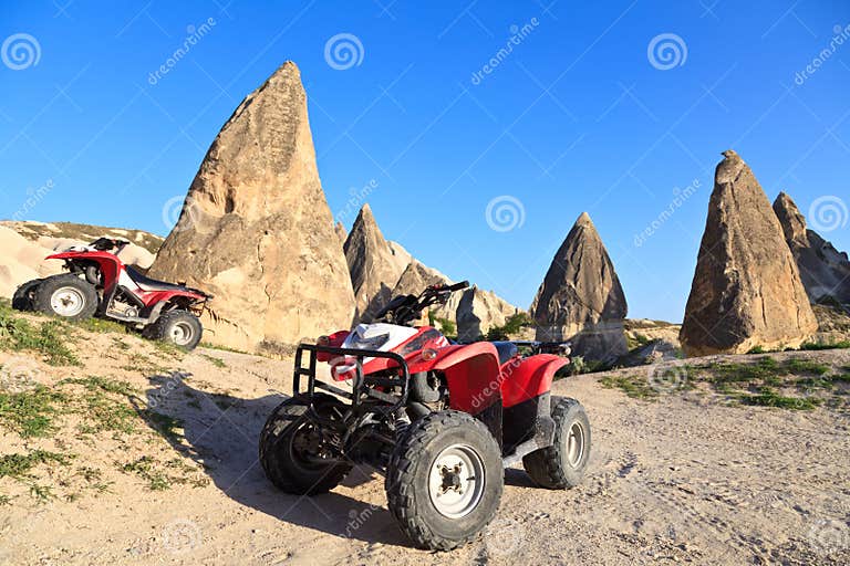 Quad Bikes in Cappadocia, Turkey Stock Photo - Image of formation ...