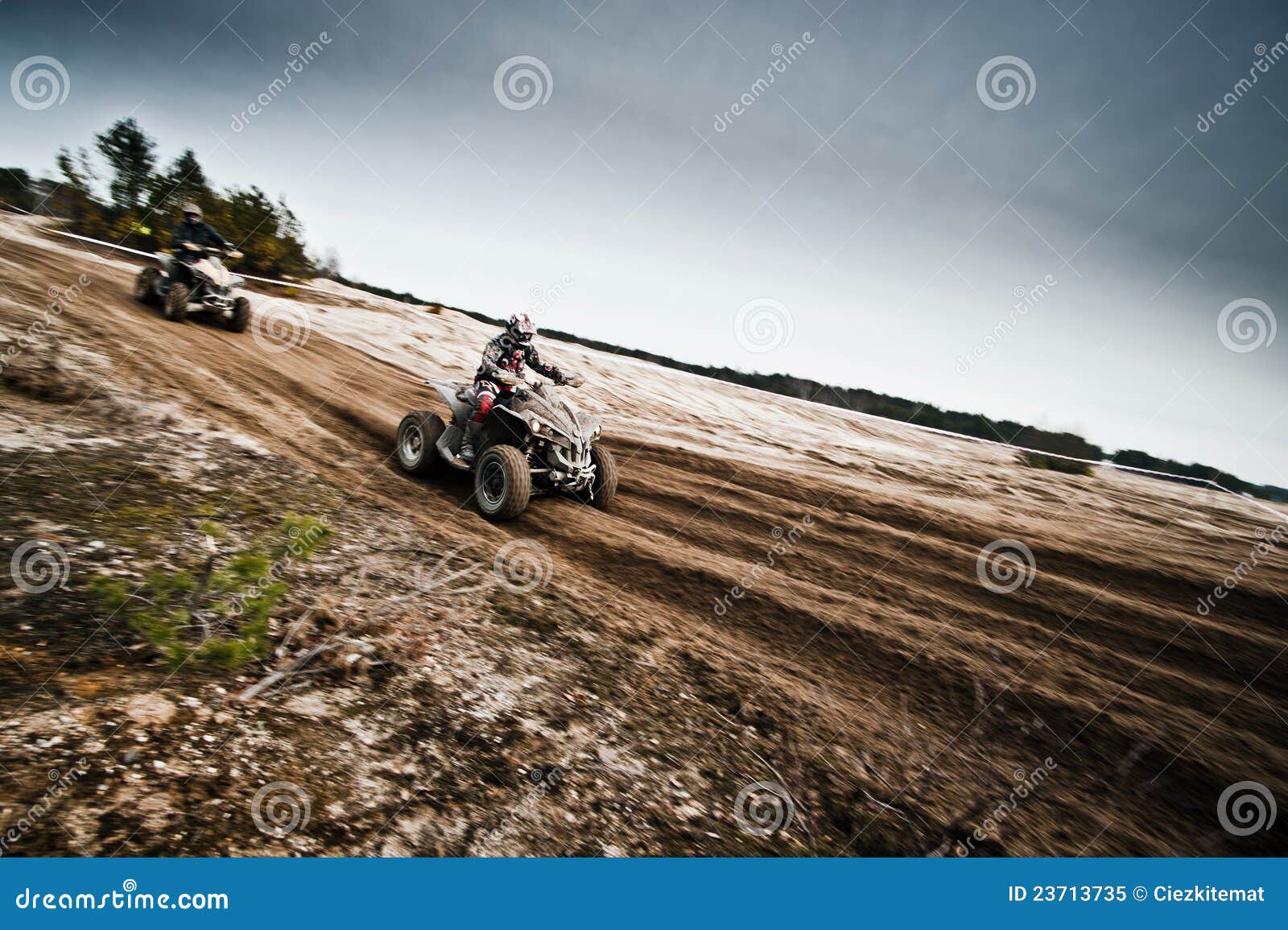 Quad bikes racing stock image. Image of outdoors, race - 23713735