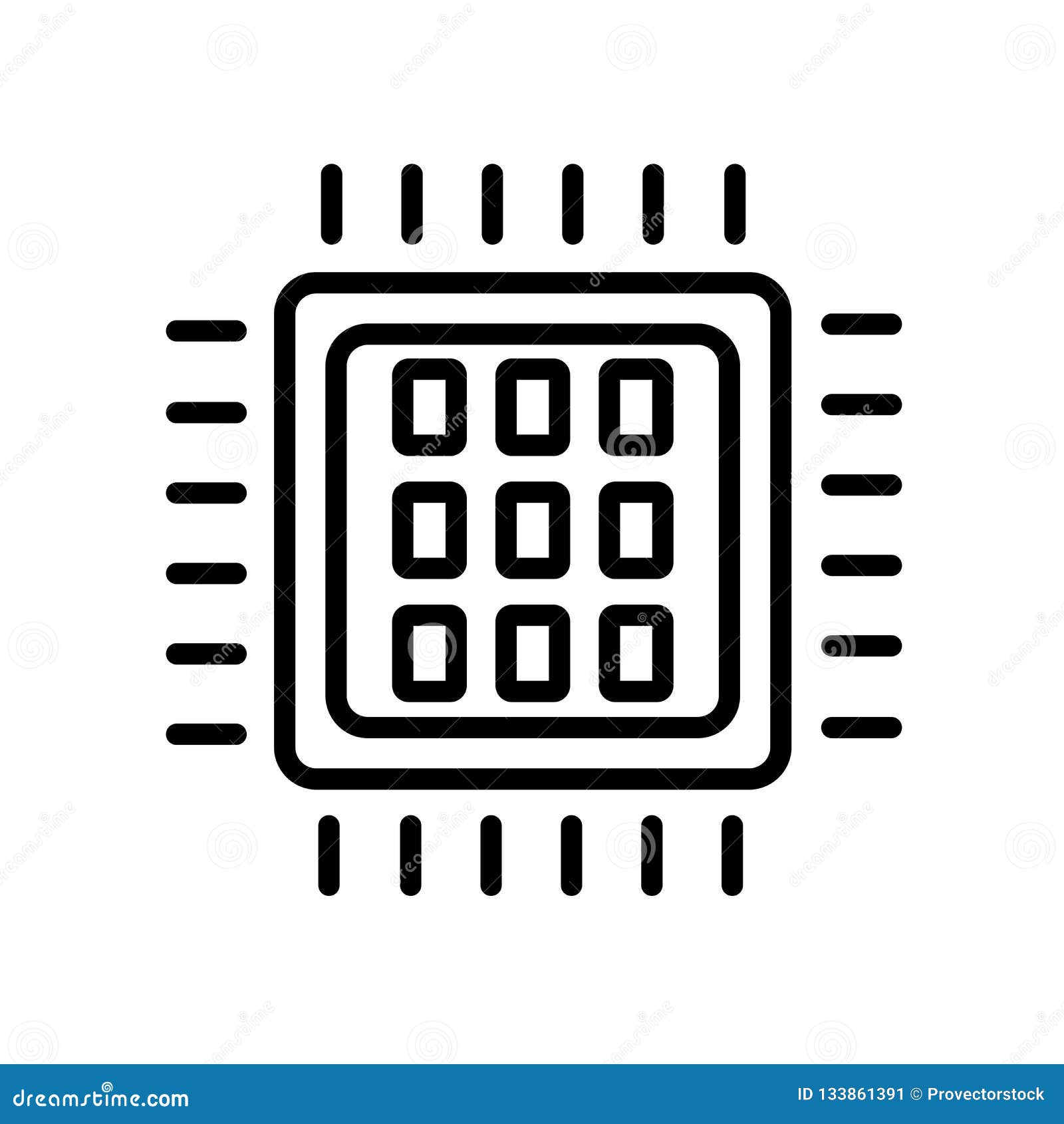 Quad-core Processor Icon Isolated on White Background Stock Vector ... Quad-core Processor Icon Isolated on White Background Stock Vector ...