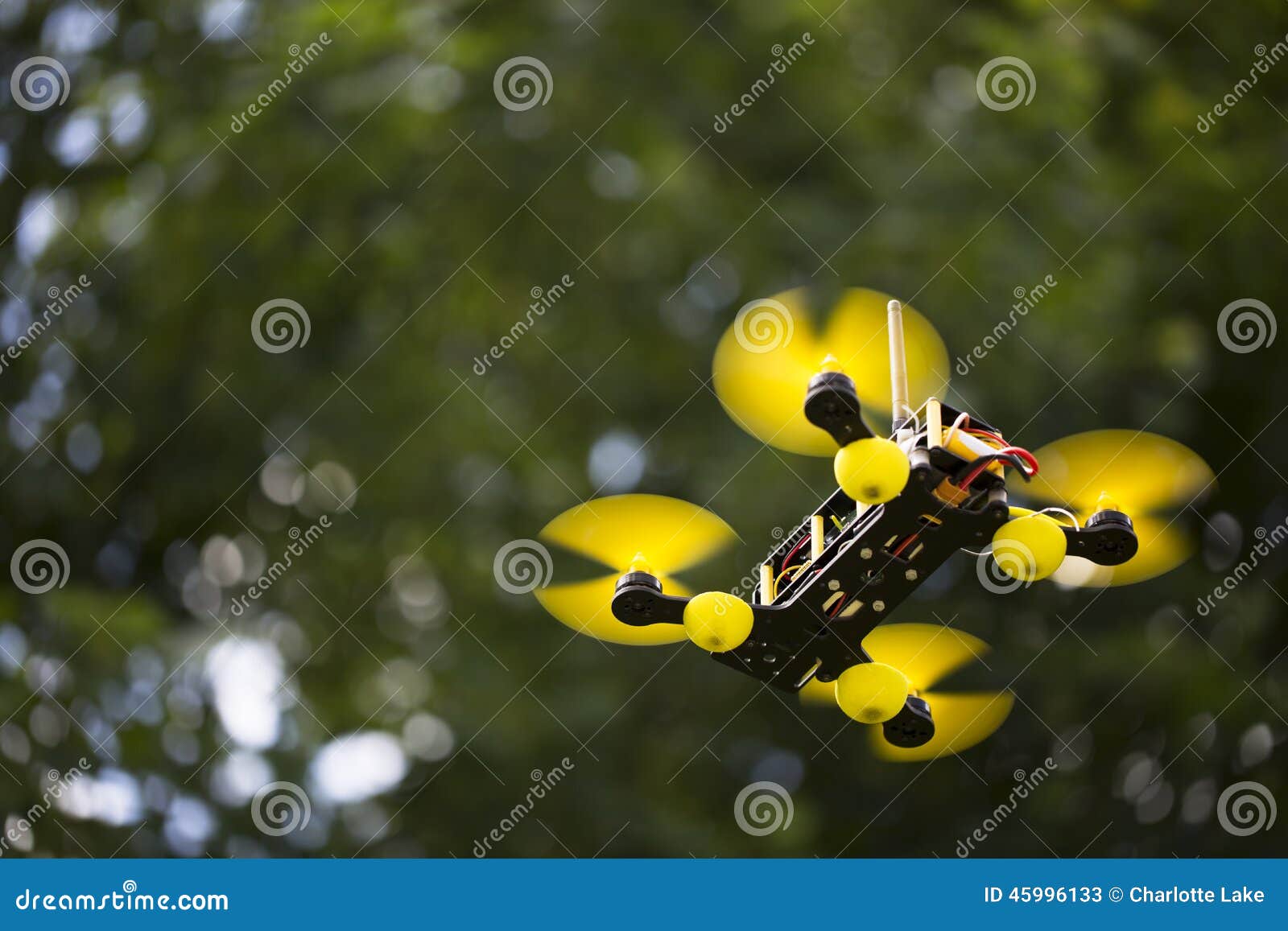 Quad Flying stock image. Image of mini, heli, quadrotor - 45996133
