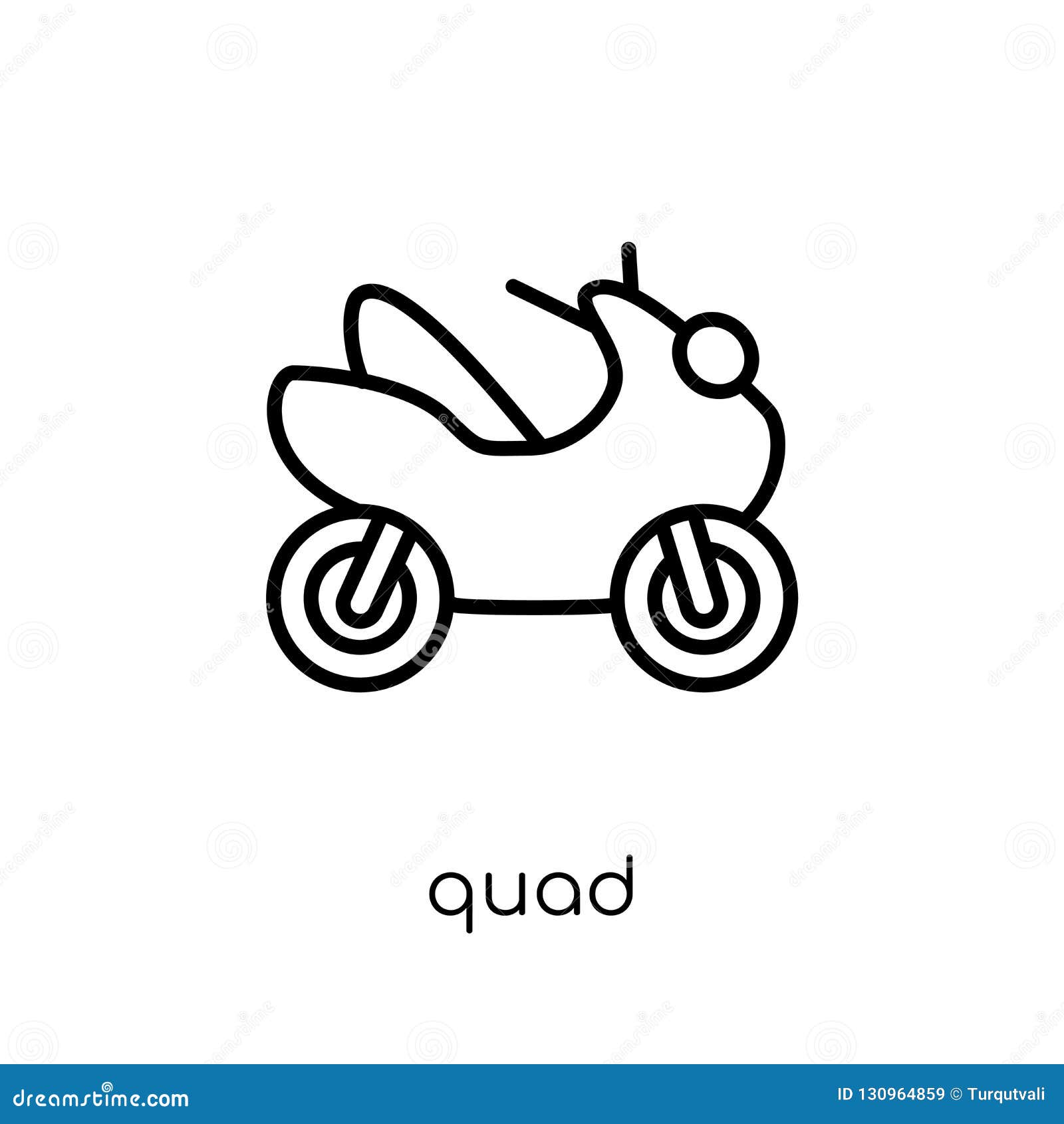Quad icon from collection. stock vector. Illustration of motorcycle ...