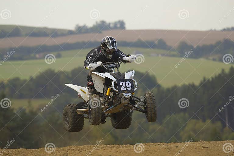 Quad jump editorial stock image. Image of dirt, action - 21281124