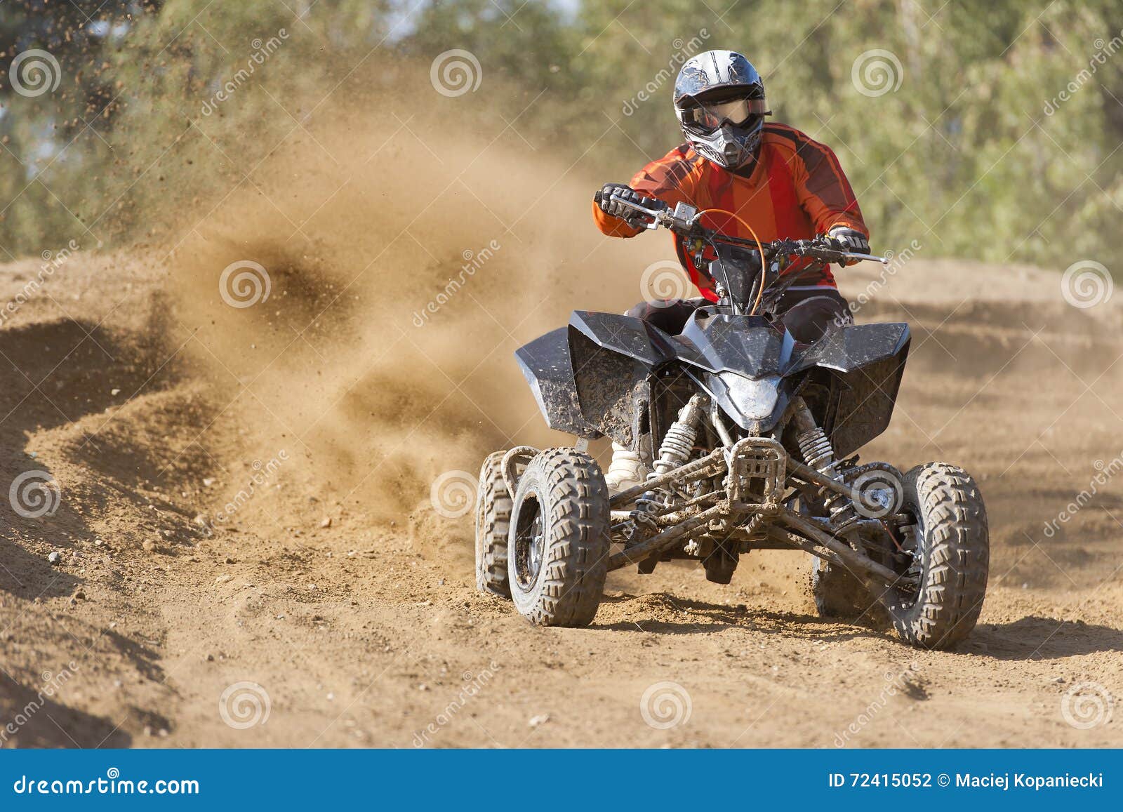Quadbike ATV Rider stock photo. Image of bicycle, outdoor - 72415052