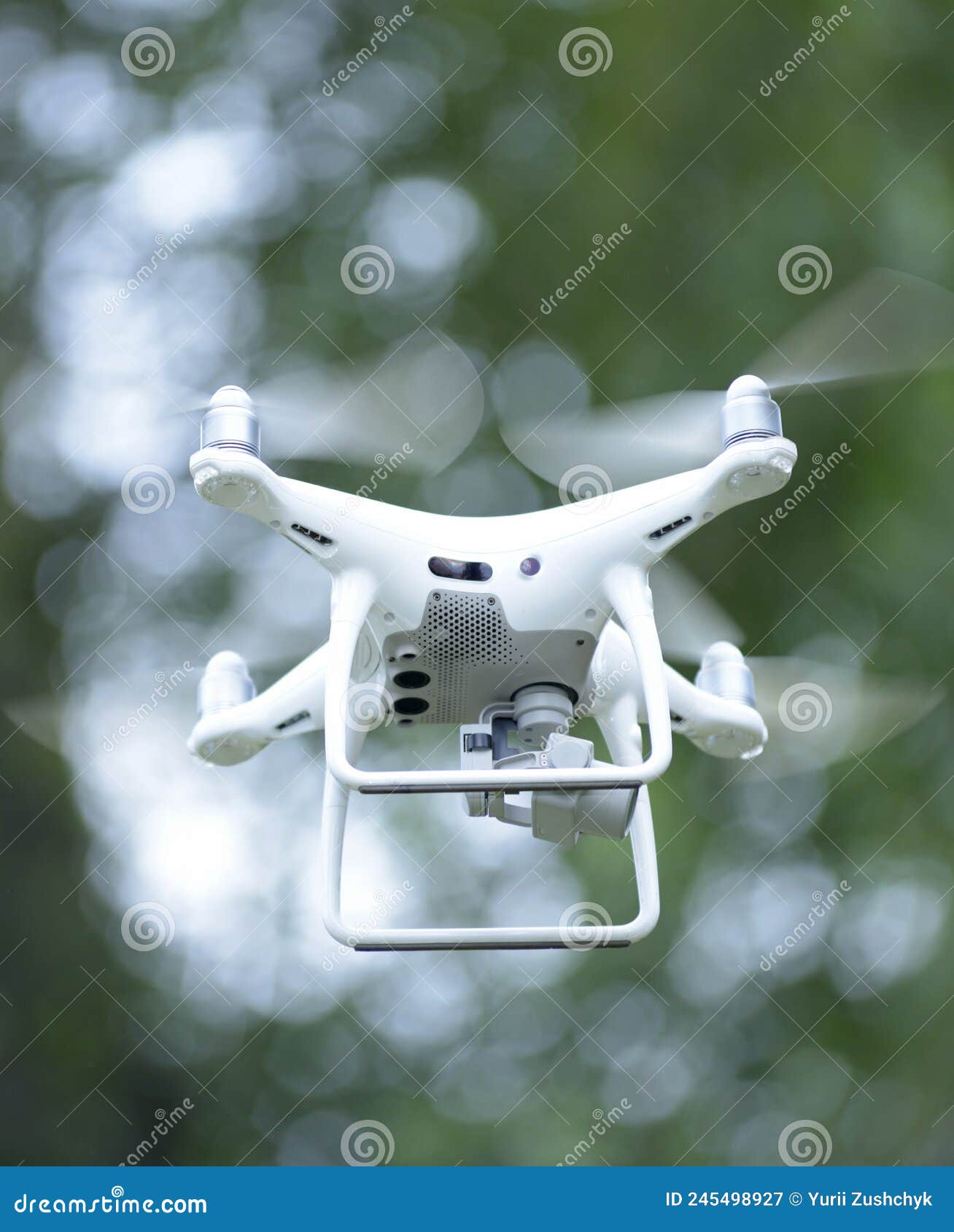 Quadcopter with Camera Aboard Flying in the Sky Stock Image - Image of ...