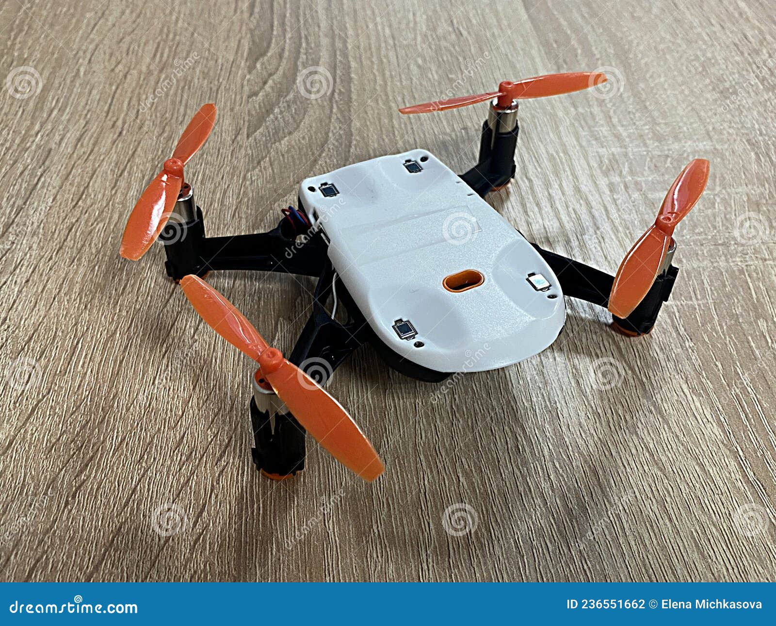 Quadcopter Drone Stands on Surface in School Classroom Stock Photo ...