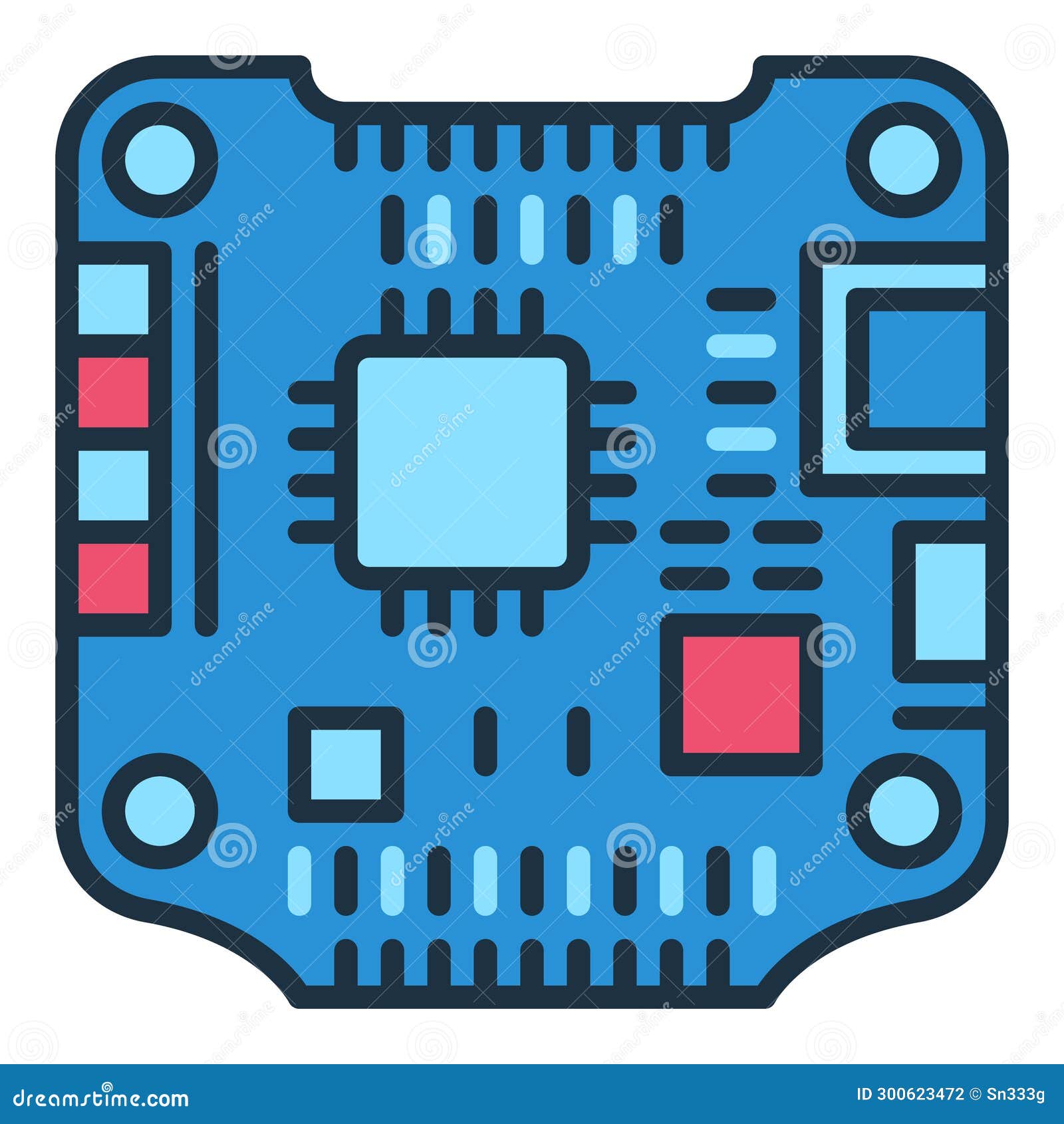 Quadcopter Flight Controller Vector Concept Colored Icon Stock ...