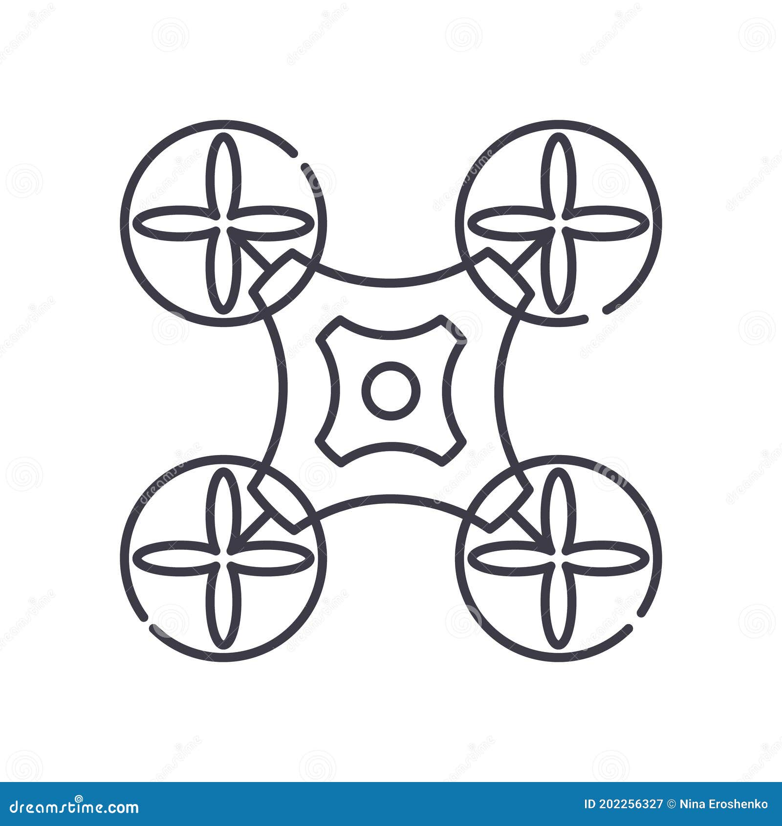 Linear Quadcopter Icon Vector Collage | CartoonDealer.com #214440523