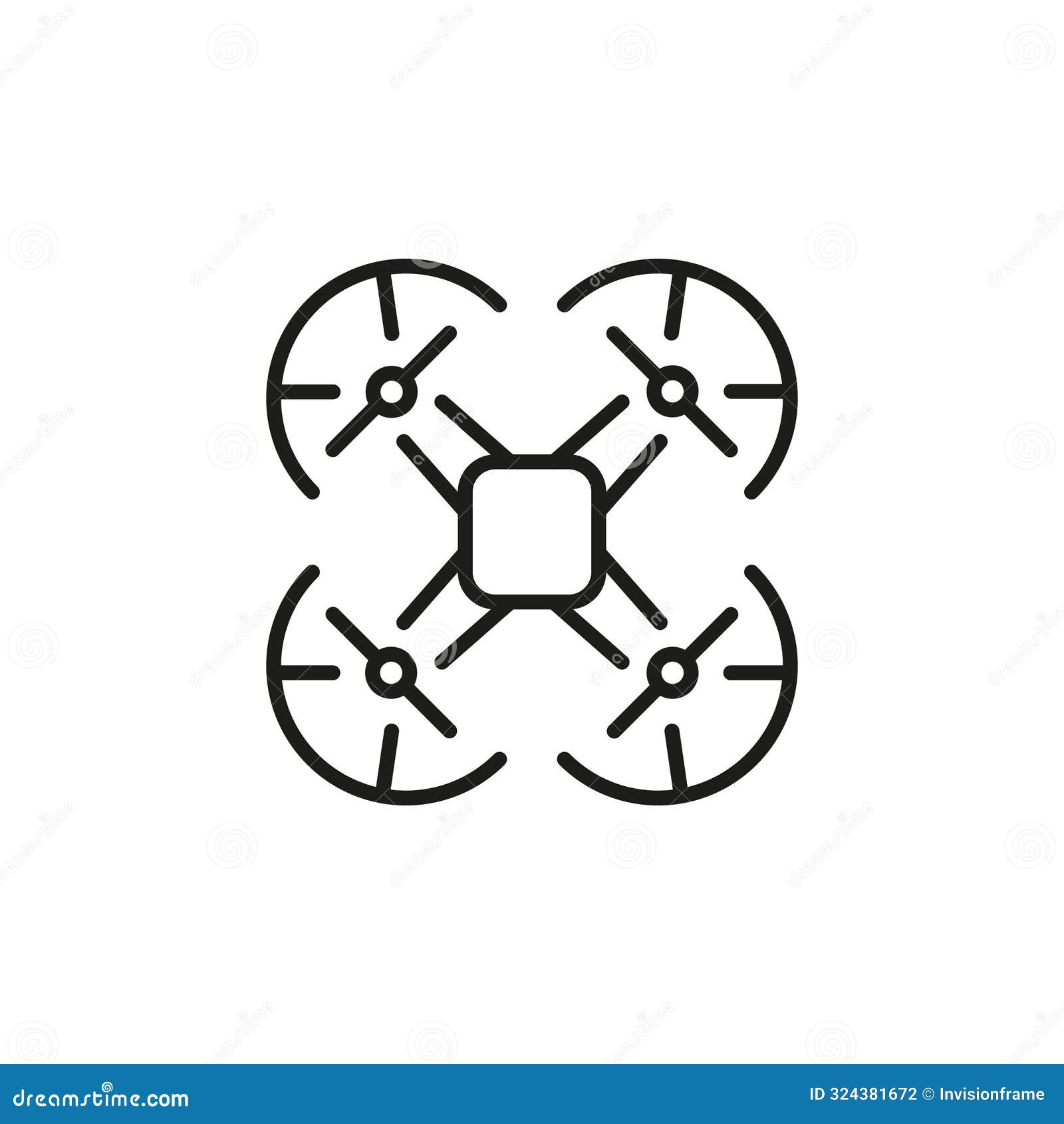 Quadcopter Icon stock vector. Illustration of military - 324381672