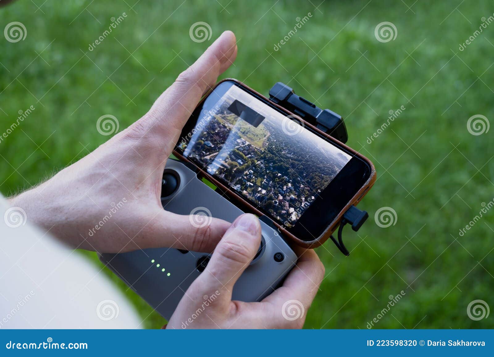 Quadcopter Joystick. Drone Control Panel. on the Screen - a Top View of ...