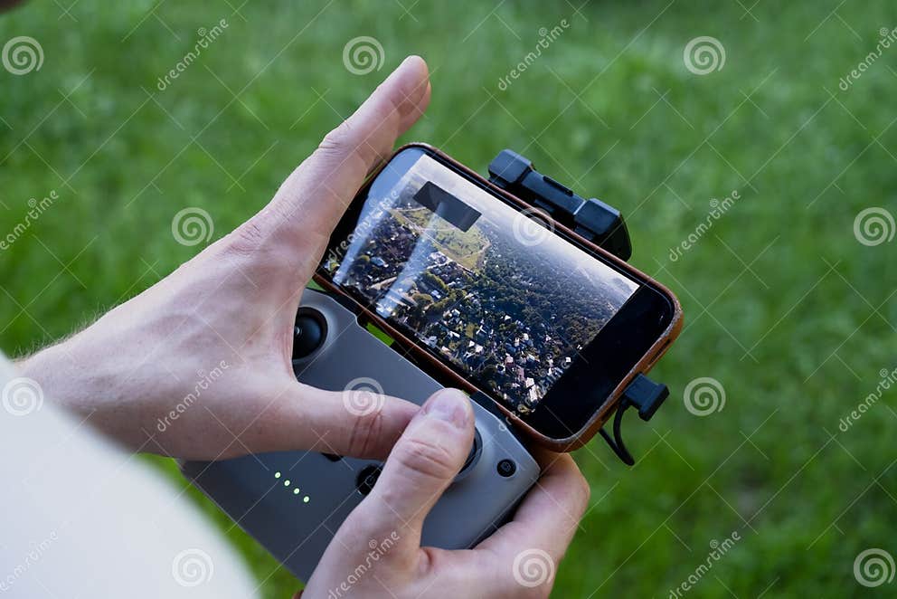 Quadcopter Joystick. Drone Control Panel. on the Screen - a Top View of ...